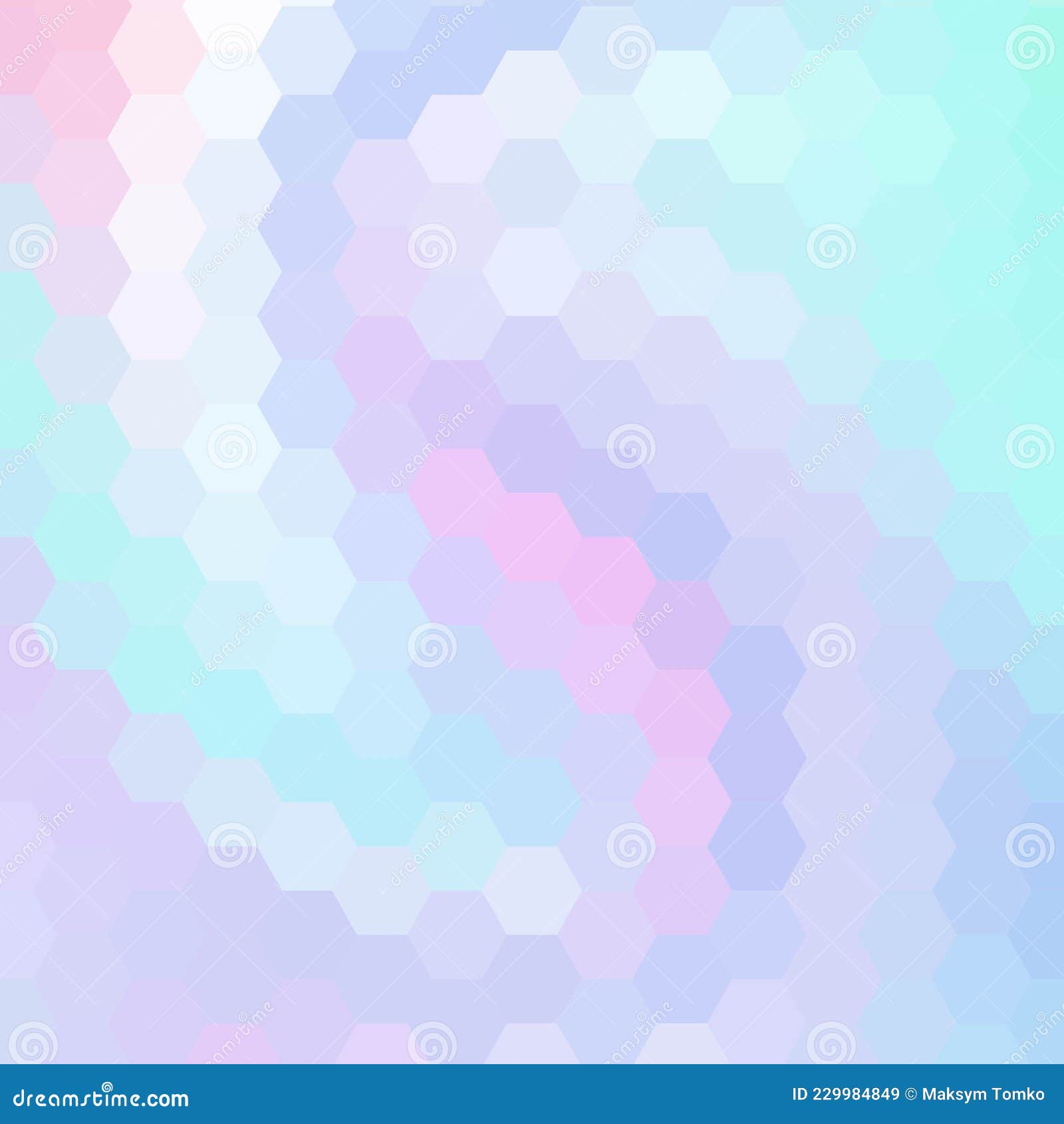 Pastel Hexagonal Design. Abstract Vector Illustration. Polygonal Style ...