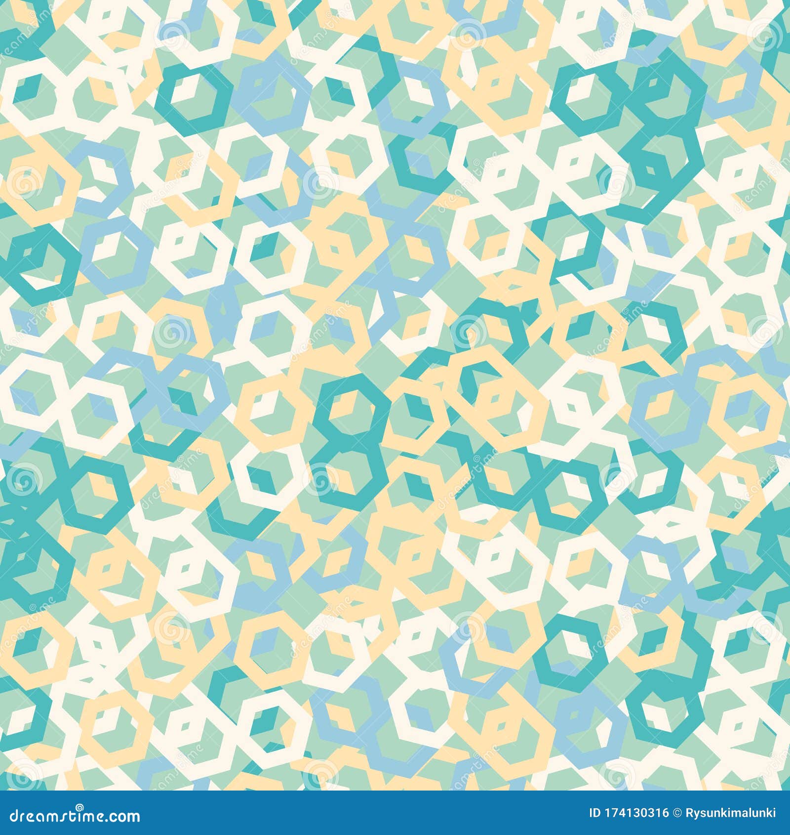 Pastel Hexagonal Shapes Seamless Vector Pattern Stock Vector ...
