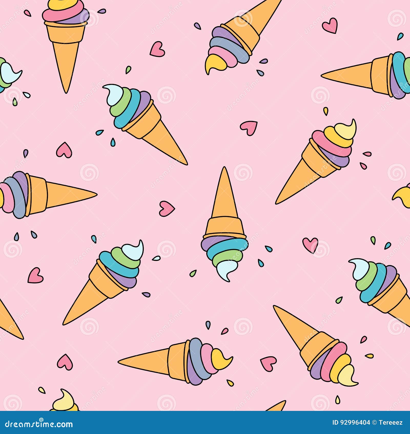Cute Ice Cream Pattern