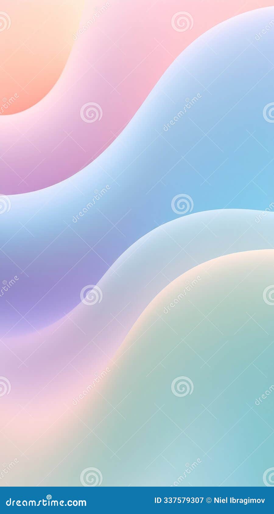 Pastel Illustration of Swirling Waves and Wind. Stock Image - Image of ...