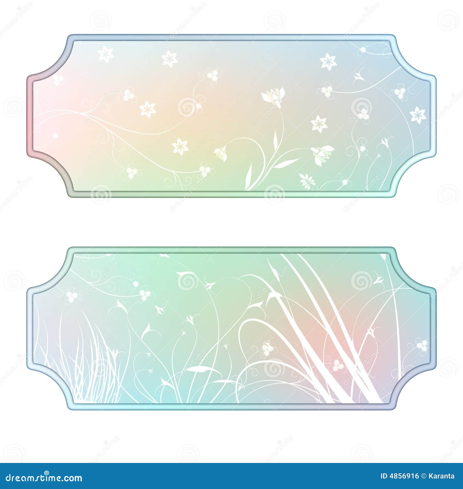 4 Pastel Labels Vector Illustration | CartoonDealer.com #32412560