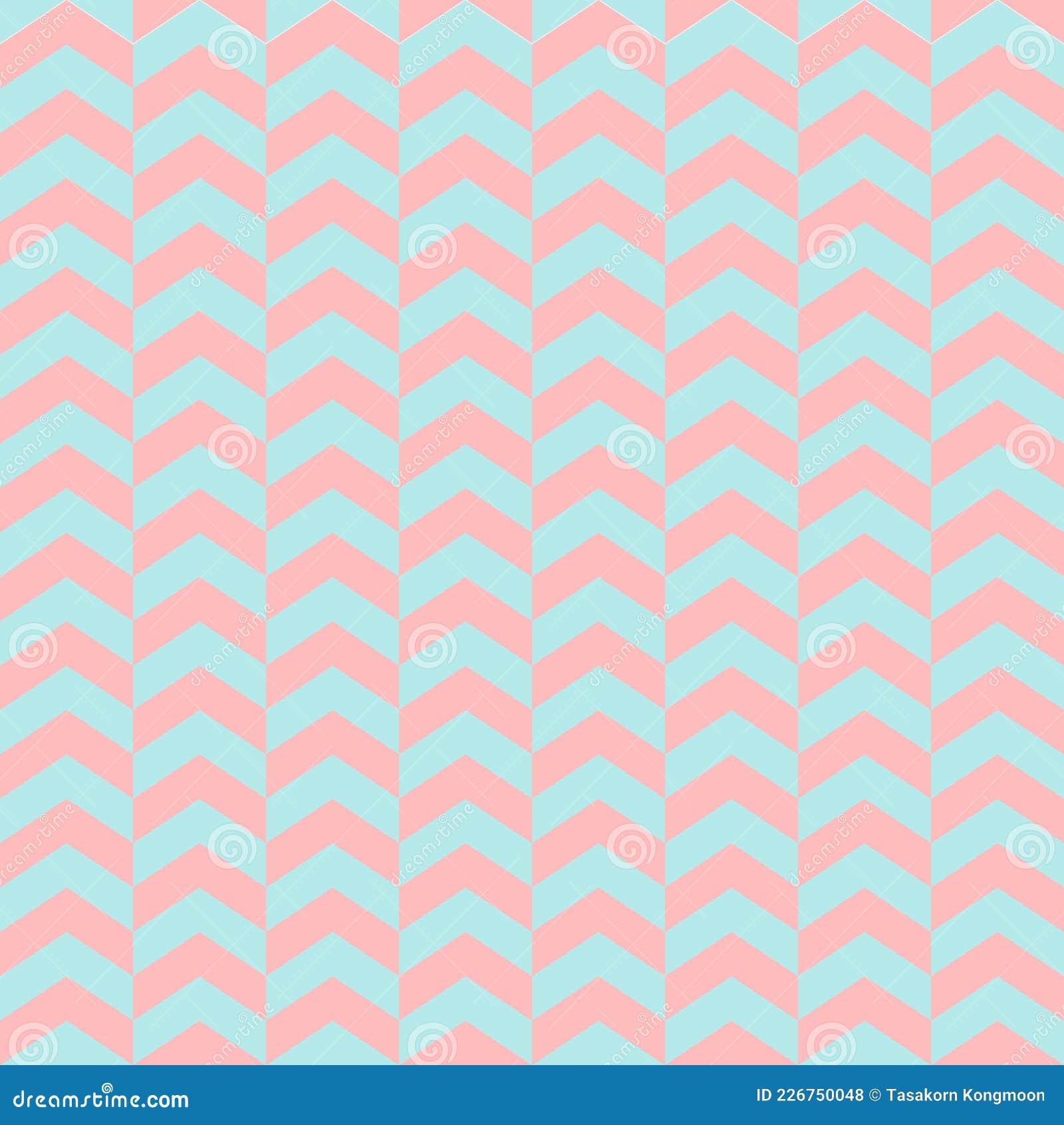 Orange And Light Blue Chevron