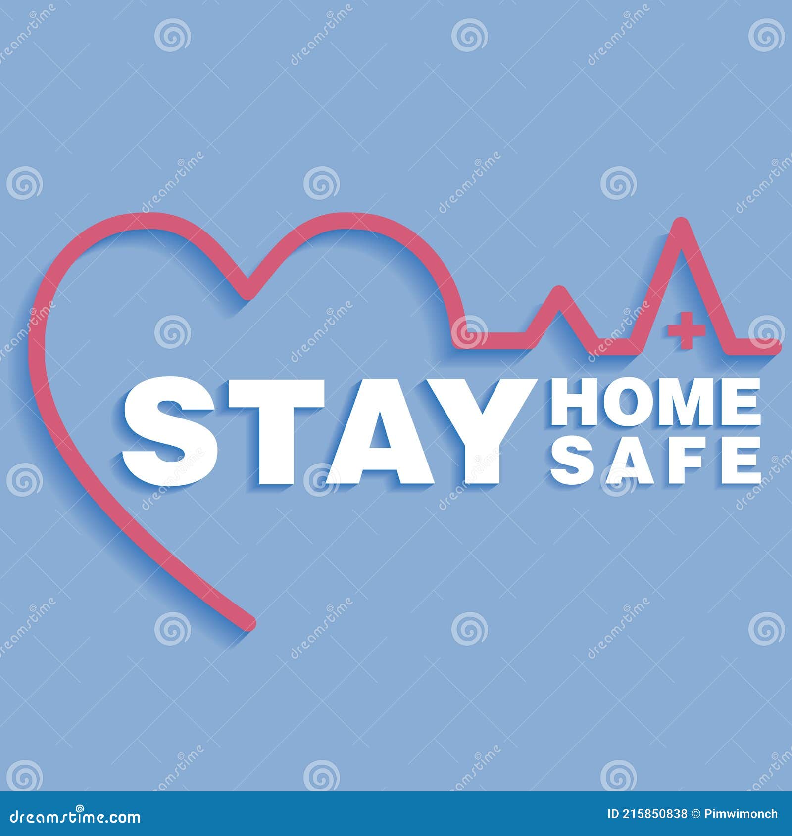 Pastel Logo STAY Safe Stay Home - Work from Home during COVID-19 Stock ...