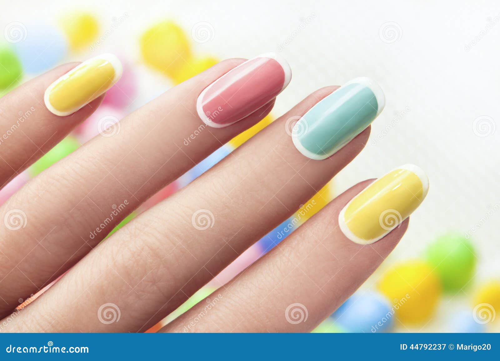 Pastel manicure. stock image. Image of cosmetology, acryl - 44792237