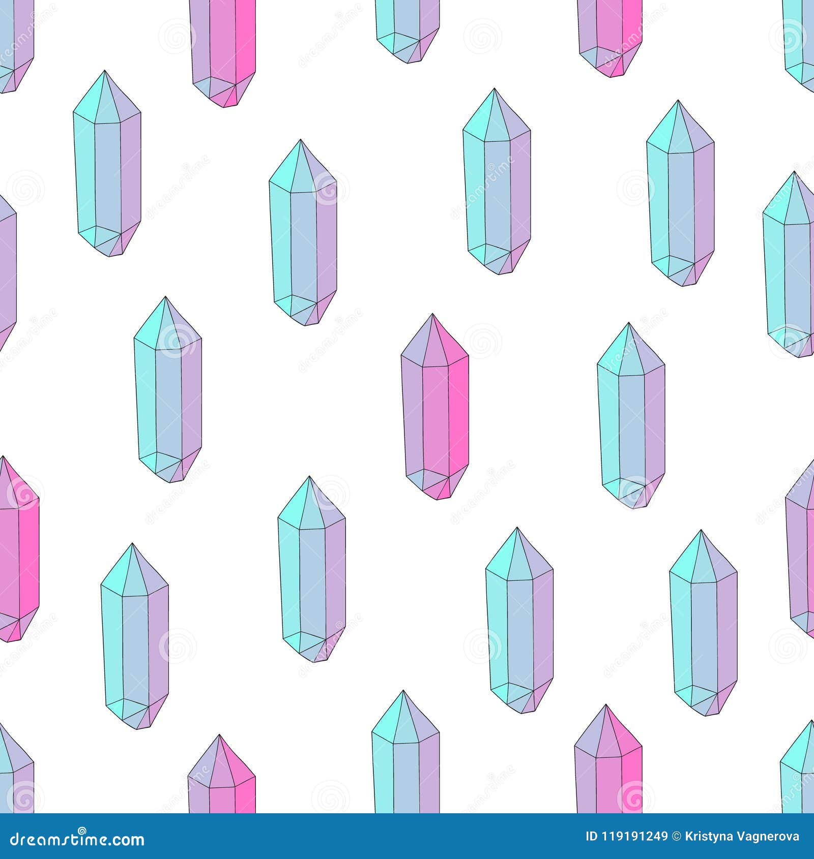 Pastel Mineral Crystal Vector Seamless Pattern Stock Vector ...