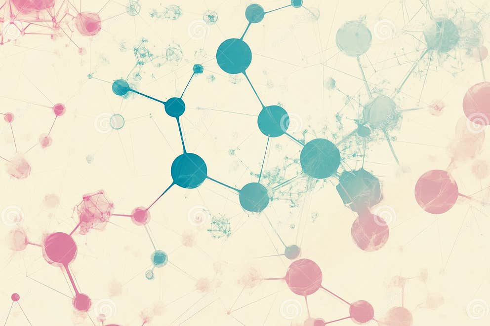 Pastel Molecular Structures Illustration Stock Illustration ...
