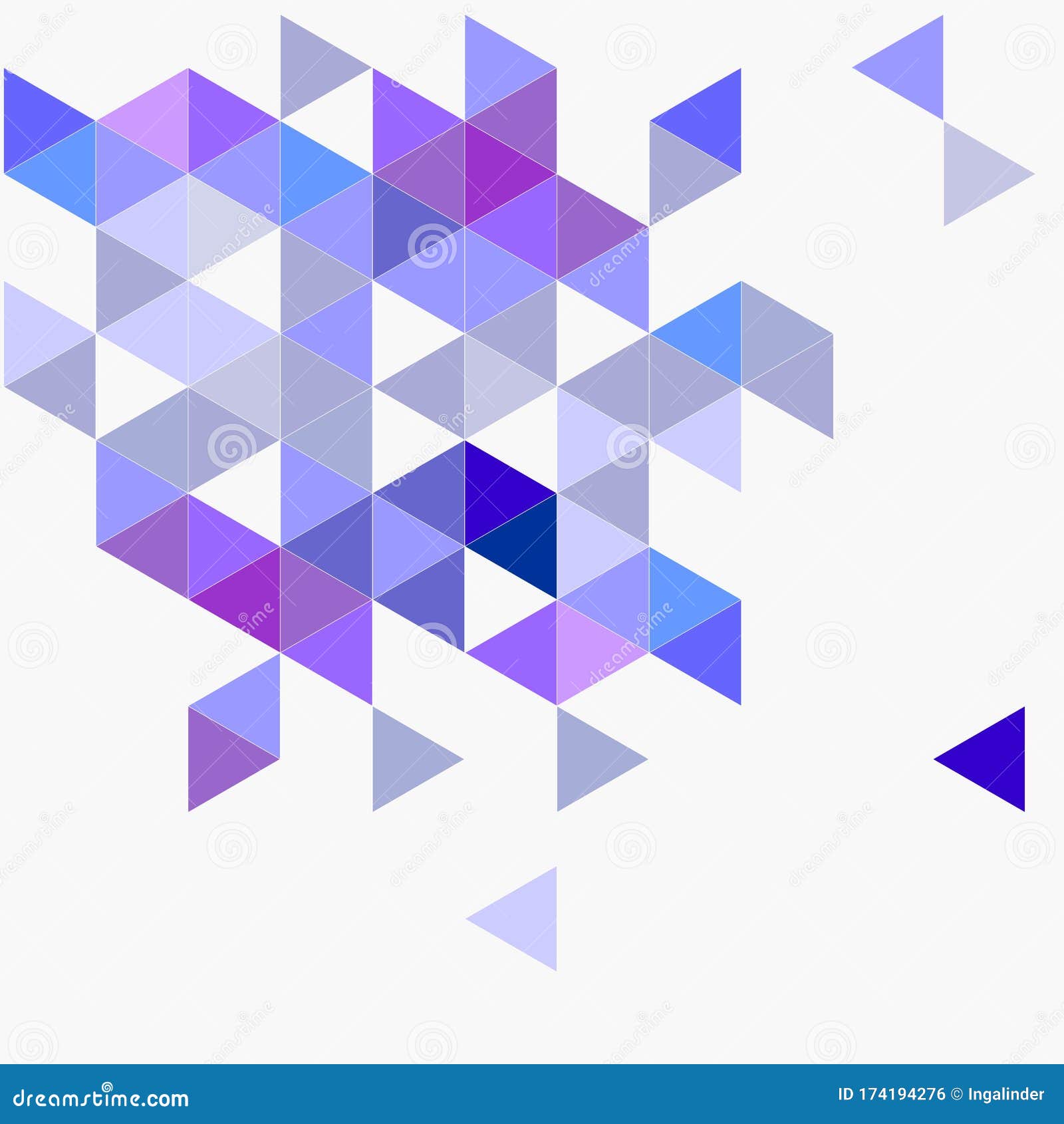 Pastel Navy Blue, Violet and Grey Vector Triangle Background. Stock ...
