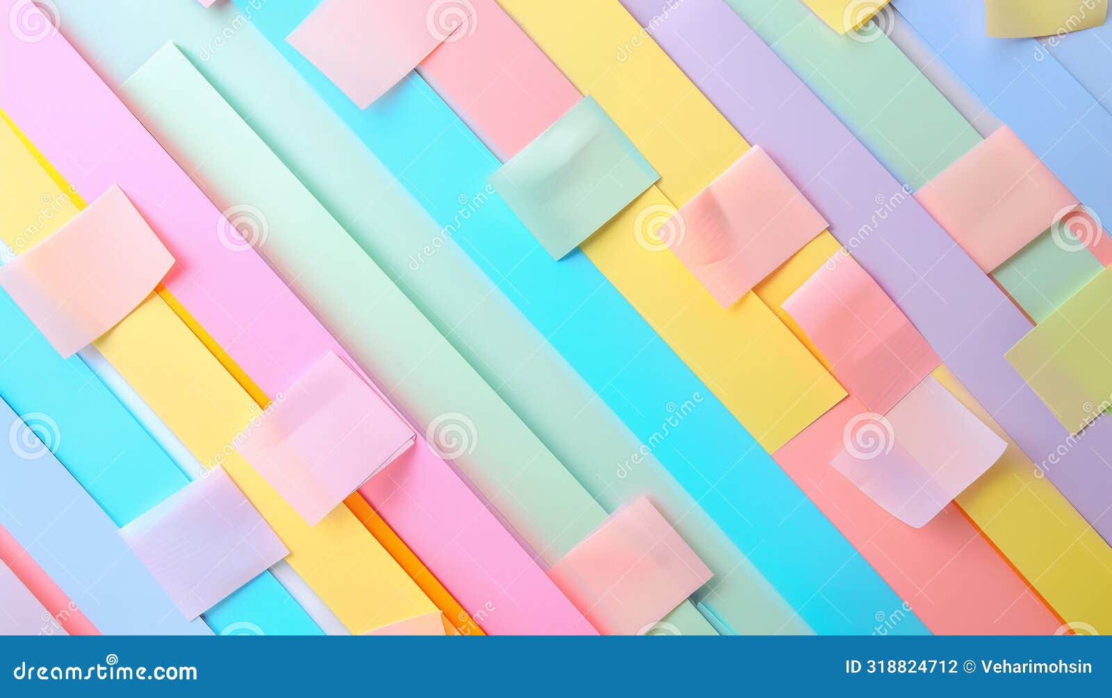 Pastel and Neon Sticky Notes or Paper Index or Page Marker or Flags ...