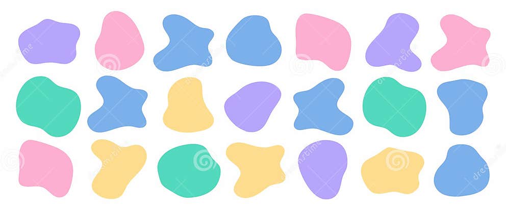 Pastel Organic Shapes Background Abstract Design Elements Stock ...