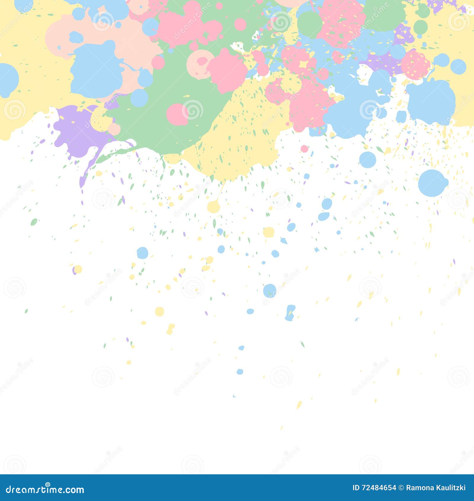 Pastel Paint Splashes stock illustration. Illustration of poster - 72484654