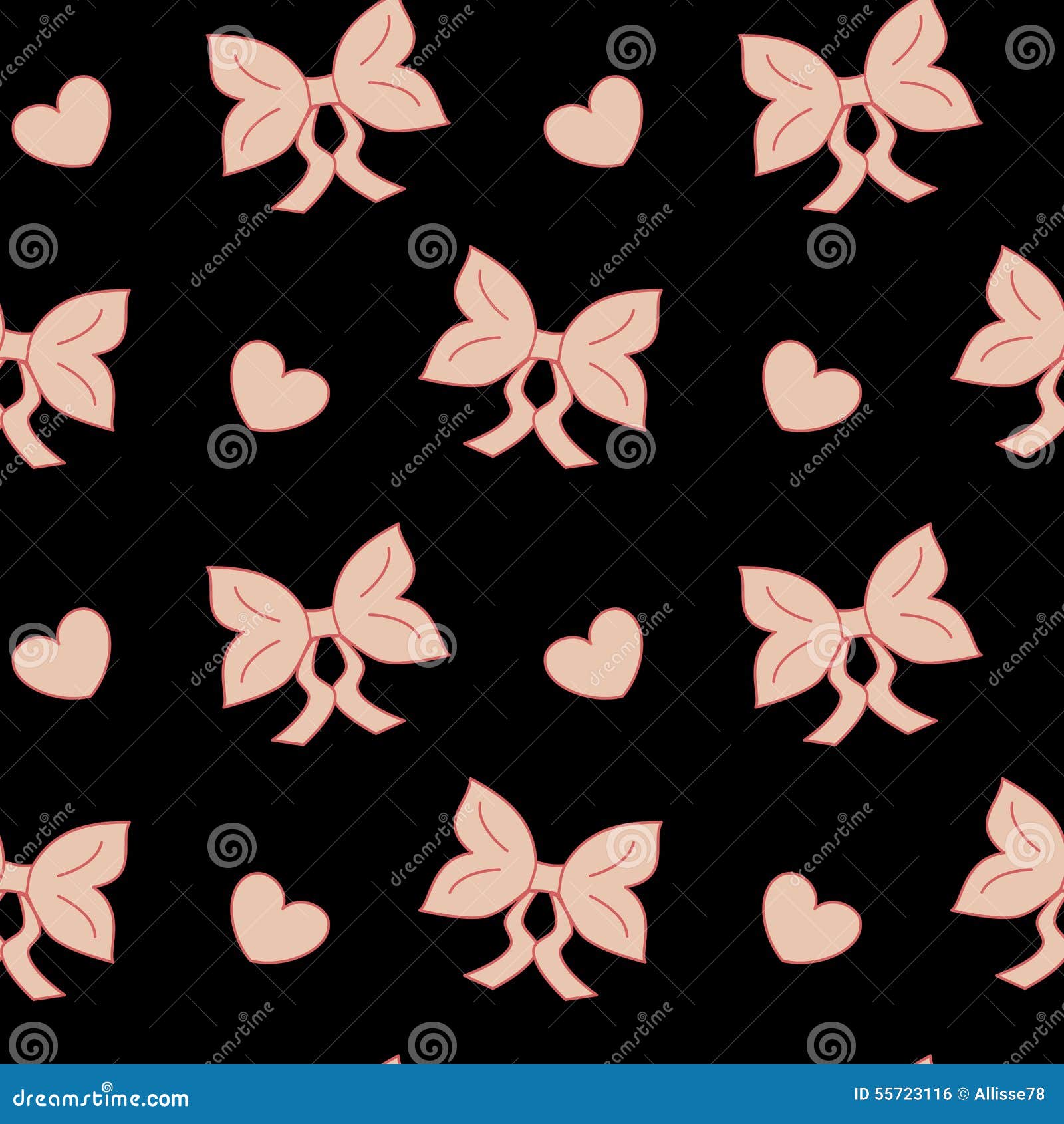 Pastel Pink Bow Ribbon Cute Seamless Pattern Stock Vector ...
