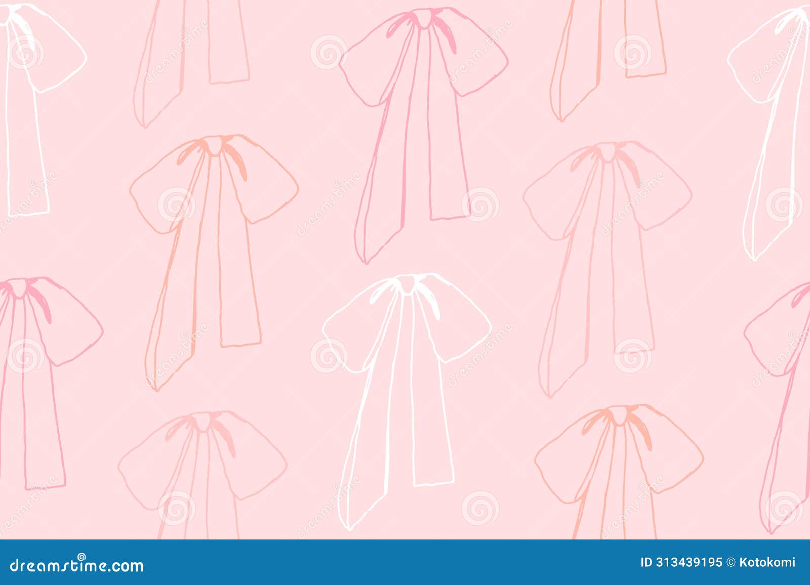 Pastel Pink Coquette Bows Pattern, Seamless Texture, Outline Drawing Of ... Pastel Pink Coquette Bows Pattern, Seamless Texture, Outline Drawing Of ...