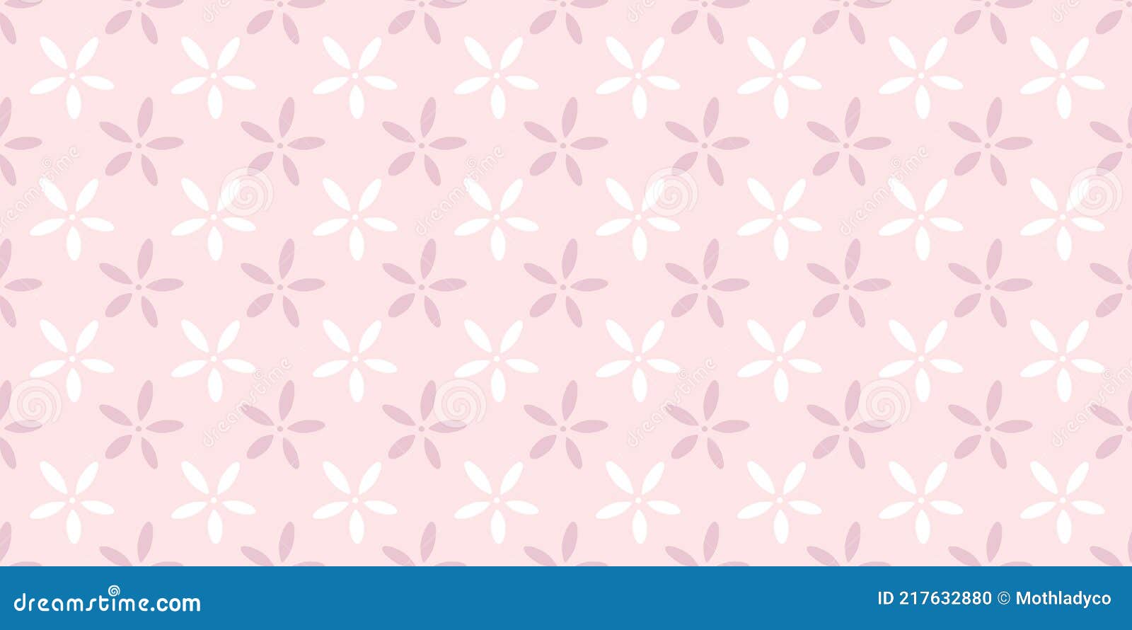 Pastel Pink Flowers Seamless Repeat Pattern Vector Background Stock ...