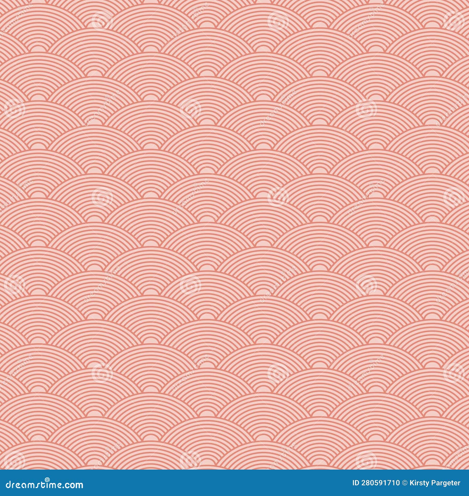 Pastel Pink Japanese Style Wave Pattern Background Stock Vector ...