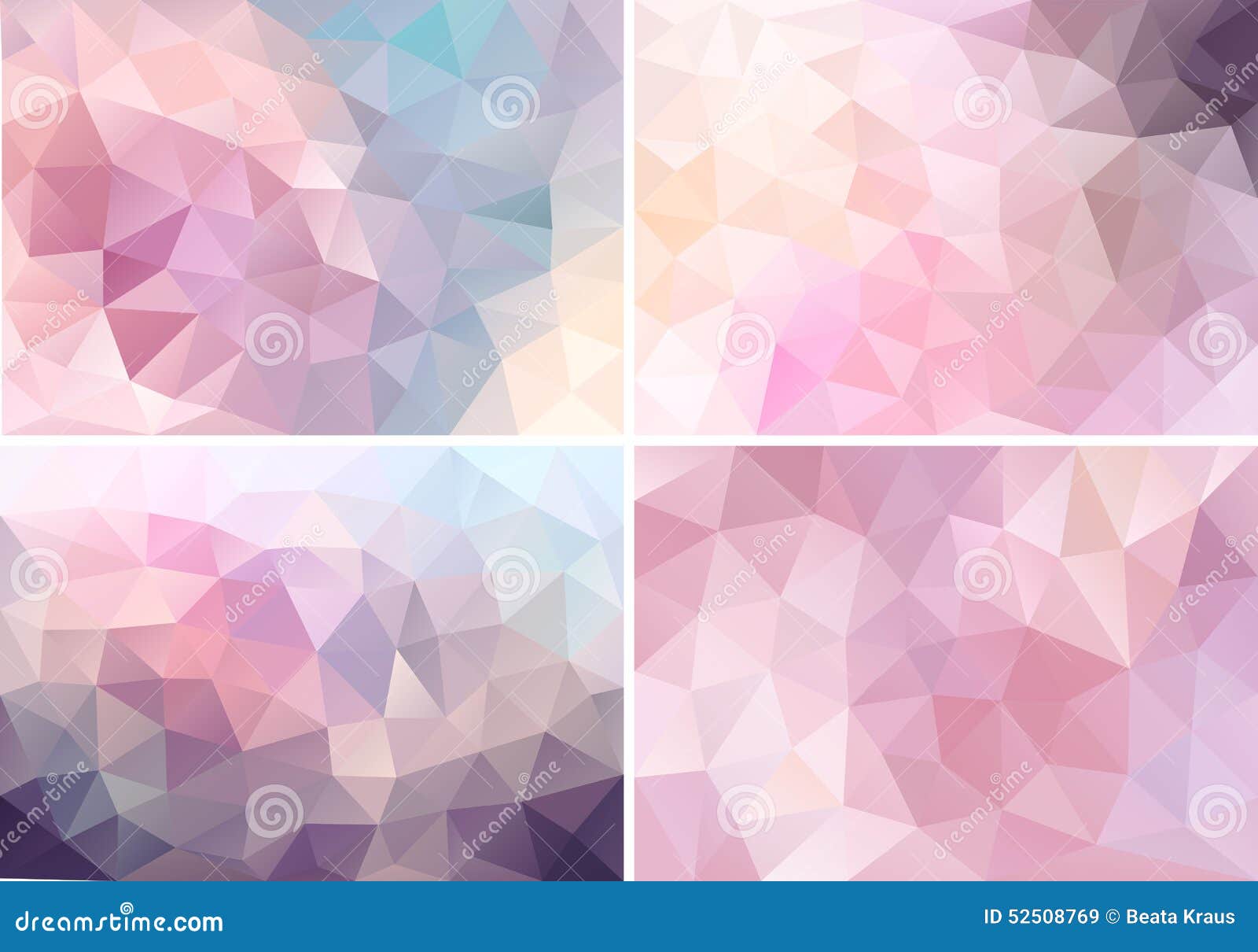 Pastel Pink Brush Strokes With Rectangle Golden Frame Isolated On White ...