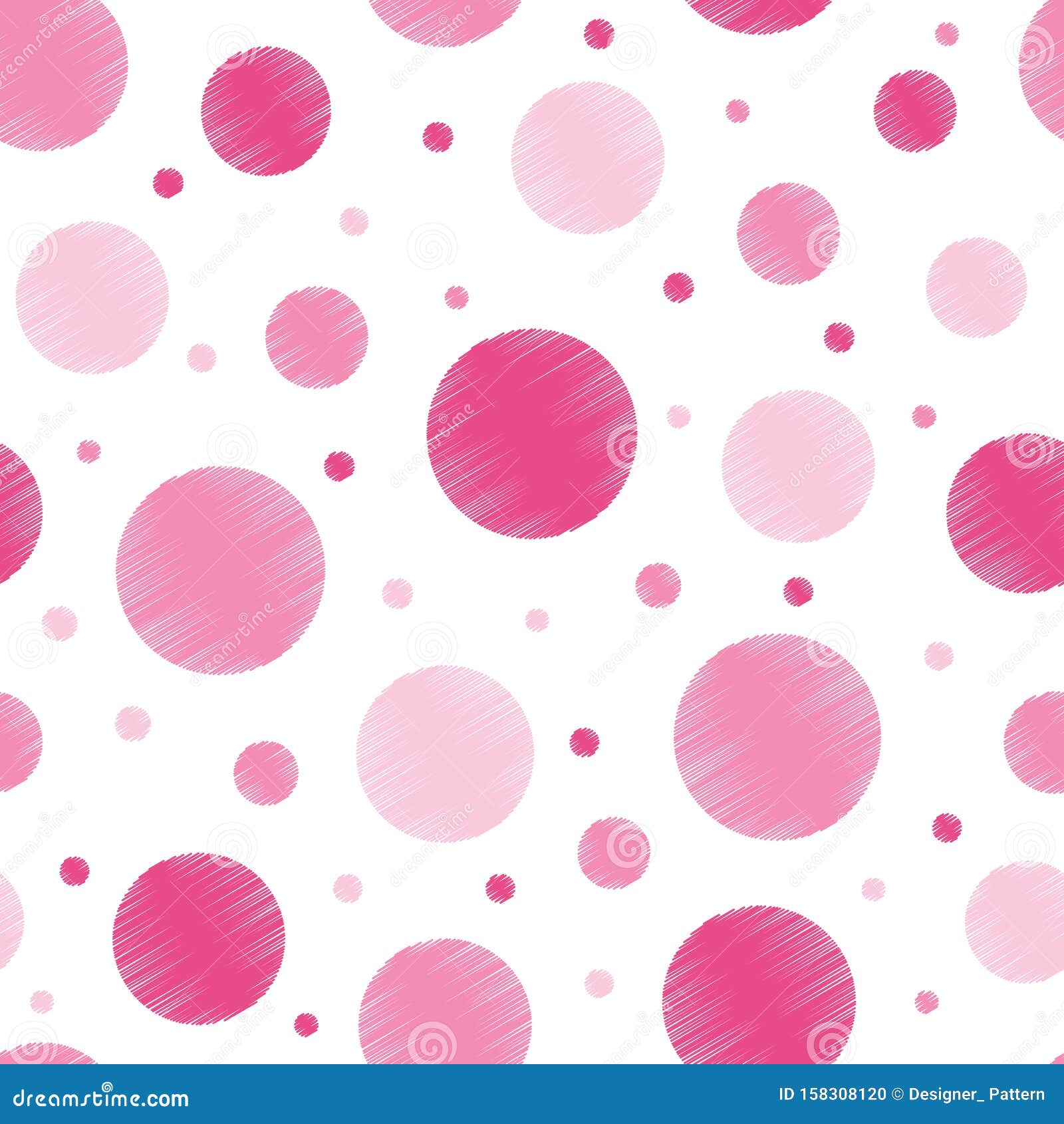 Pastel Pink Scribble Polka Dots Vector Seamless Stock Vector - Illustration of fabric, greeting ...