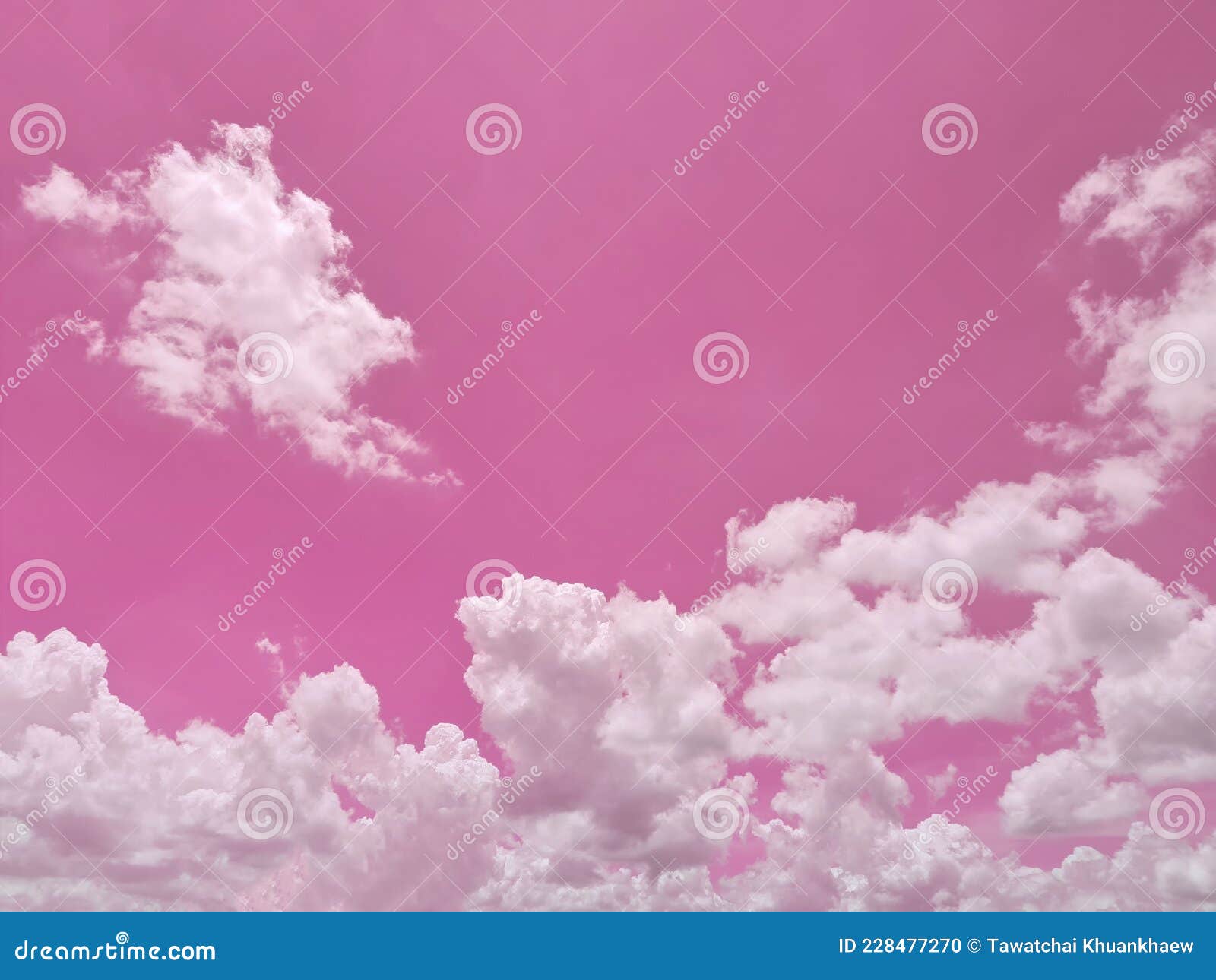 Pastel Pink Sky and Clouds. Bright Sweet Sky Concept Stock Photo ...