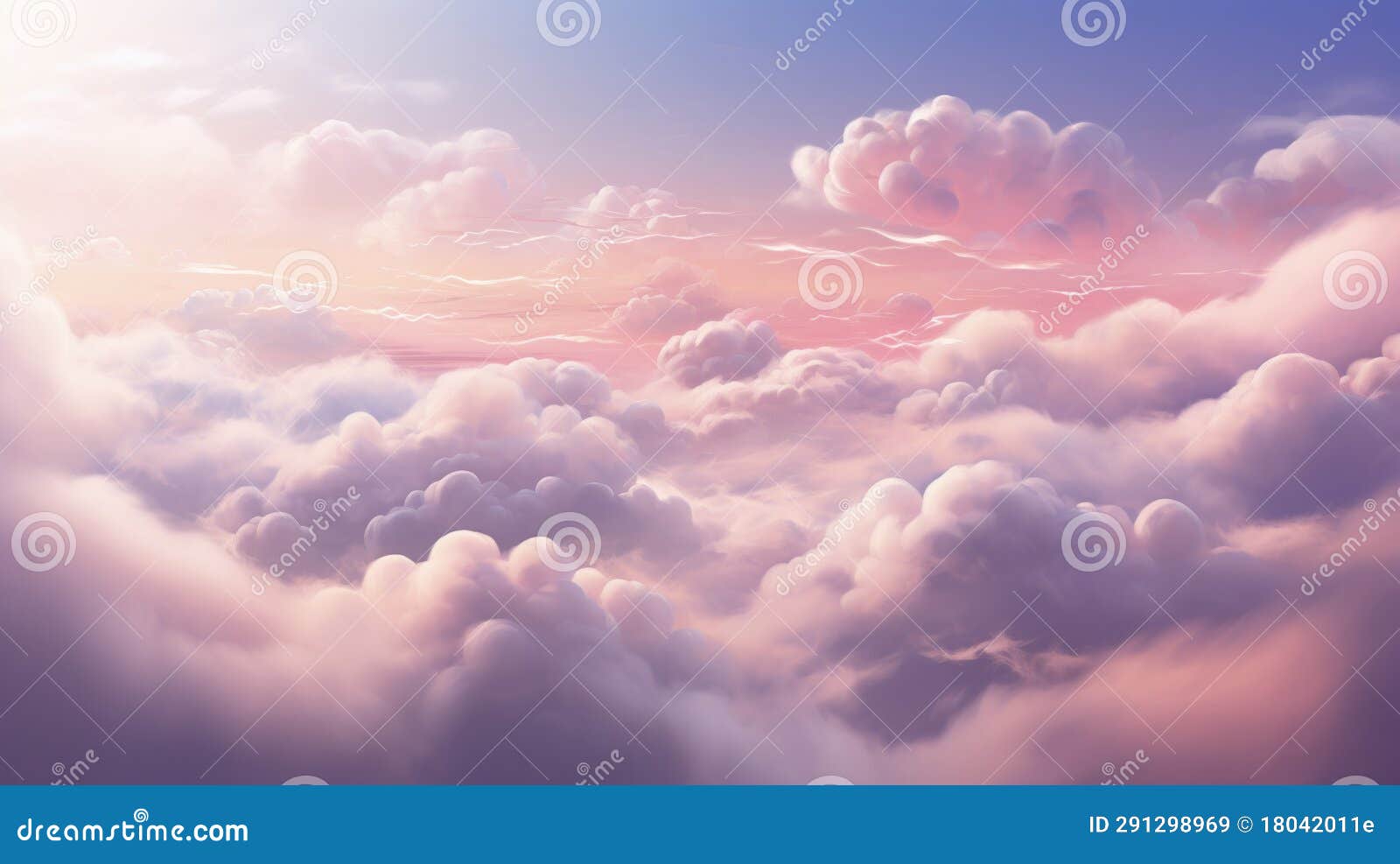 Pastel Pink Sky and Clouds, Surreal and Dreamlike Stile . Stock ...