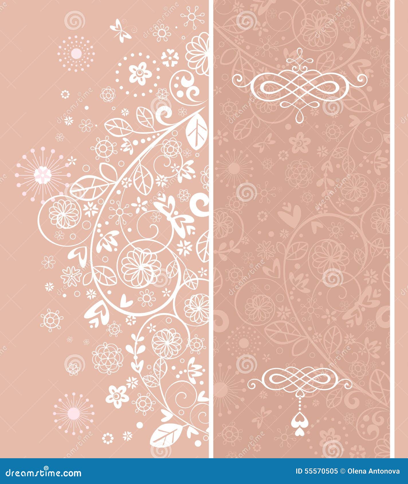 Pastel Pink Wedding Invitation Stock Vector - Illustration of floral ...