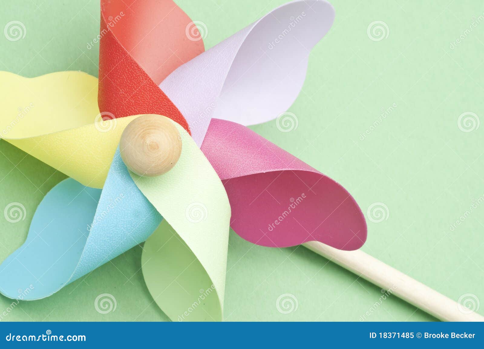 Pastel Pinwheel on Green stock image. Image of bright - 18371485