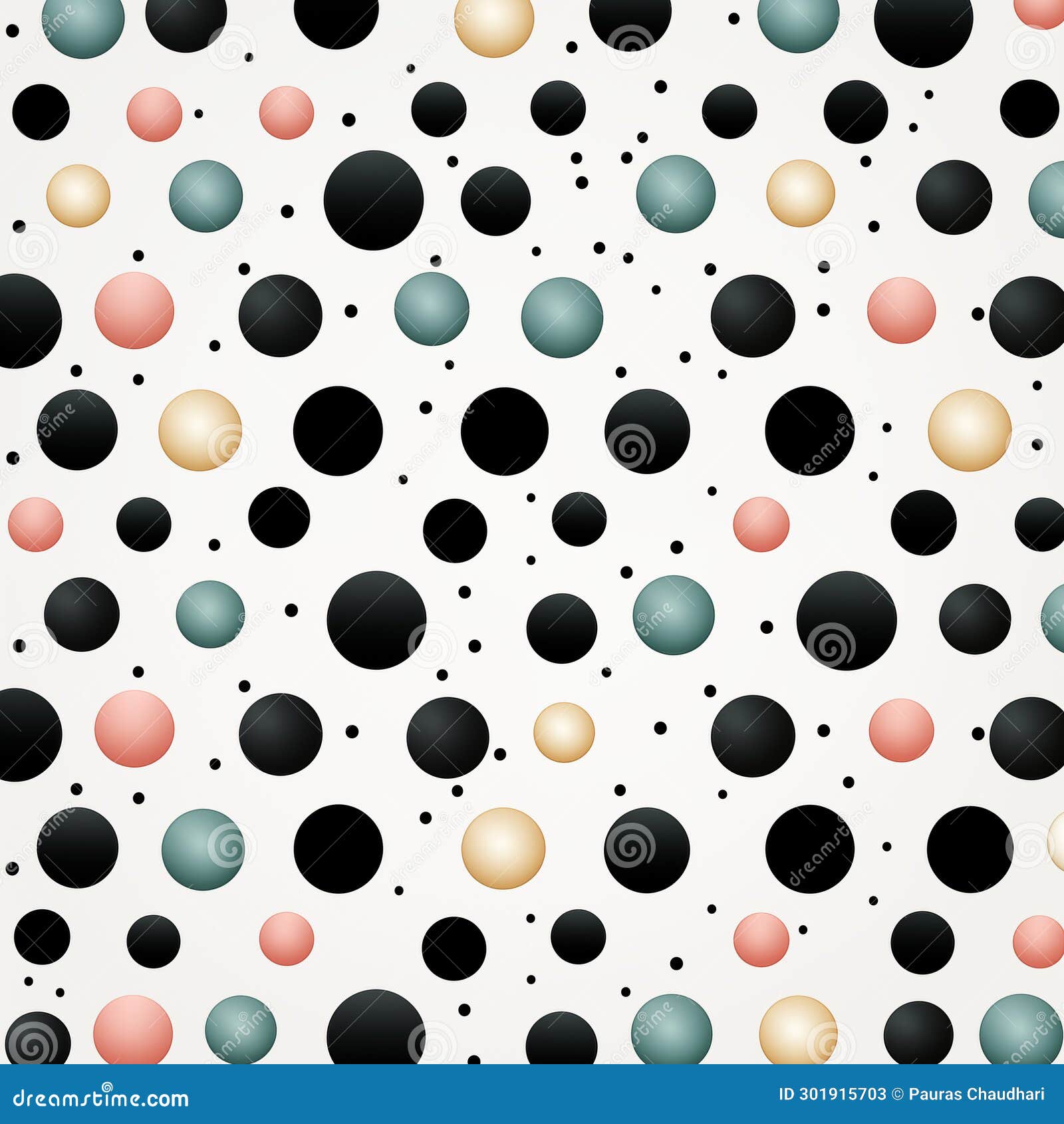 Pastel Polka Dot Pattern on White Stock Illustration - Illustration of ...