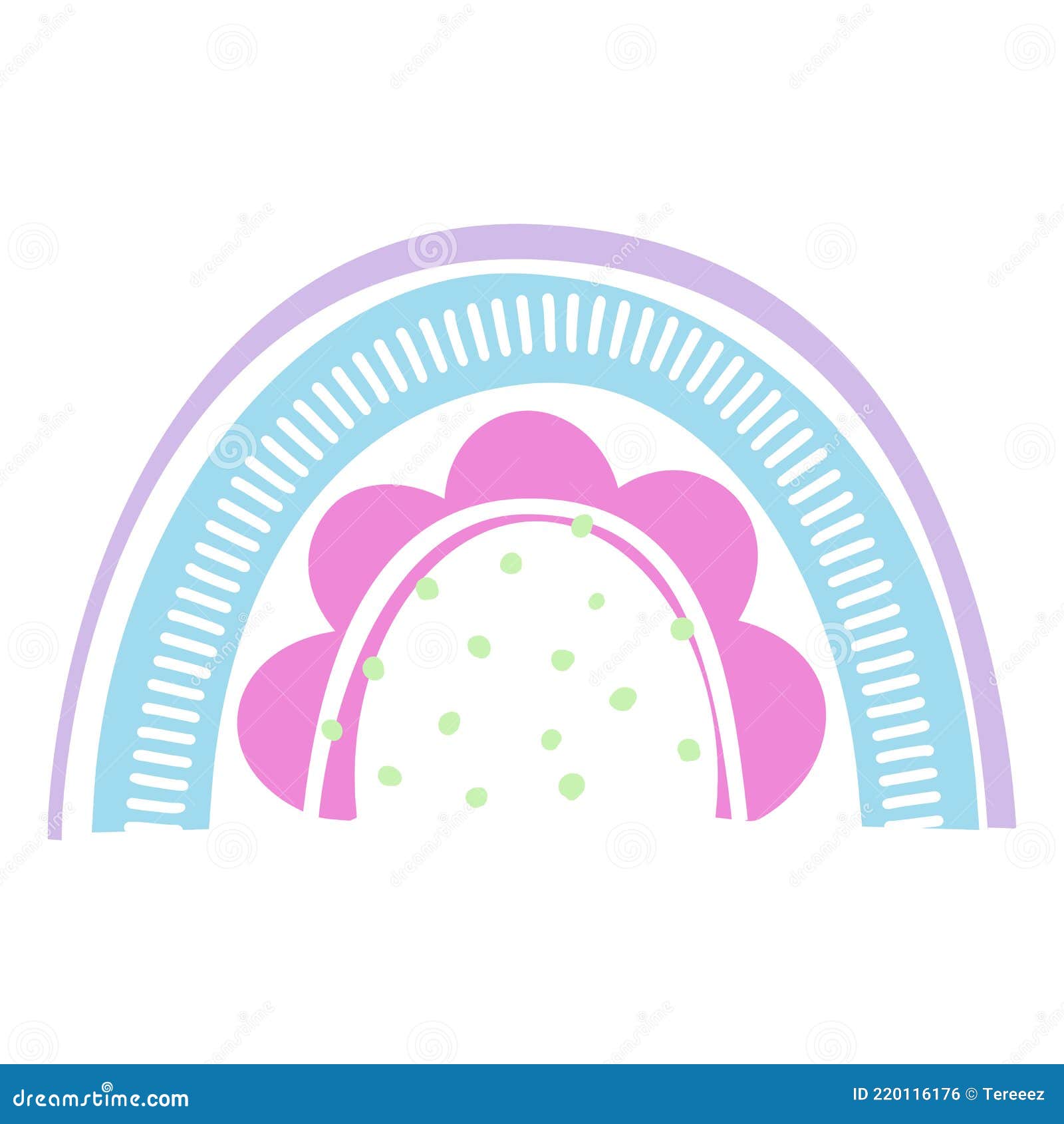 Pastel Rainbow Cute Drawing Decoration Stock Vector - Illustration of ...