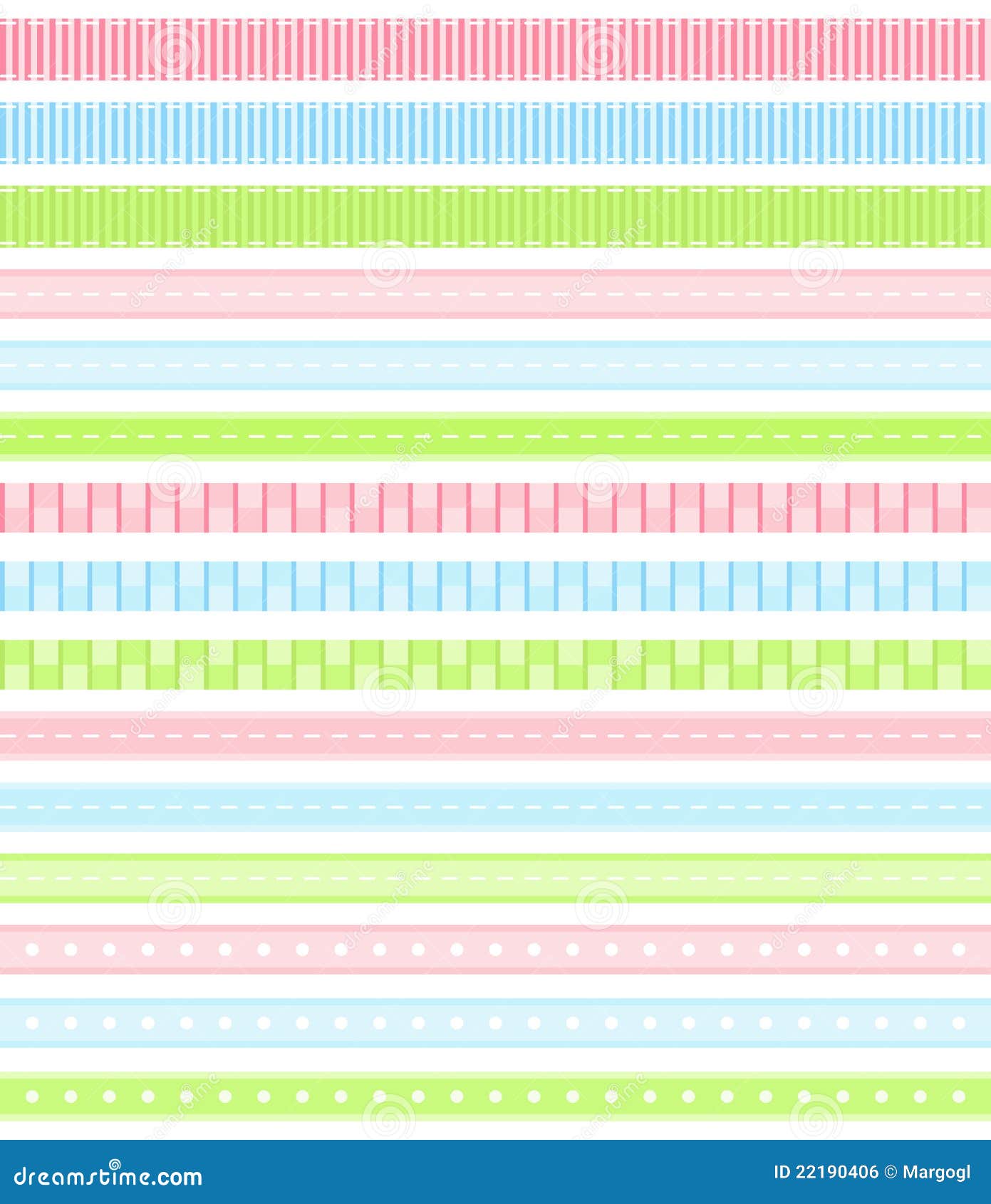 Pastel ribbon collection. stock vector. Illustration of element - 22190406