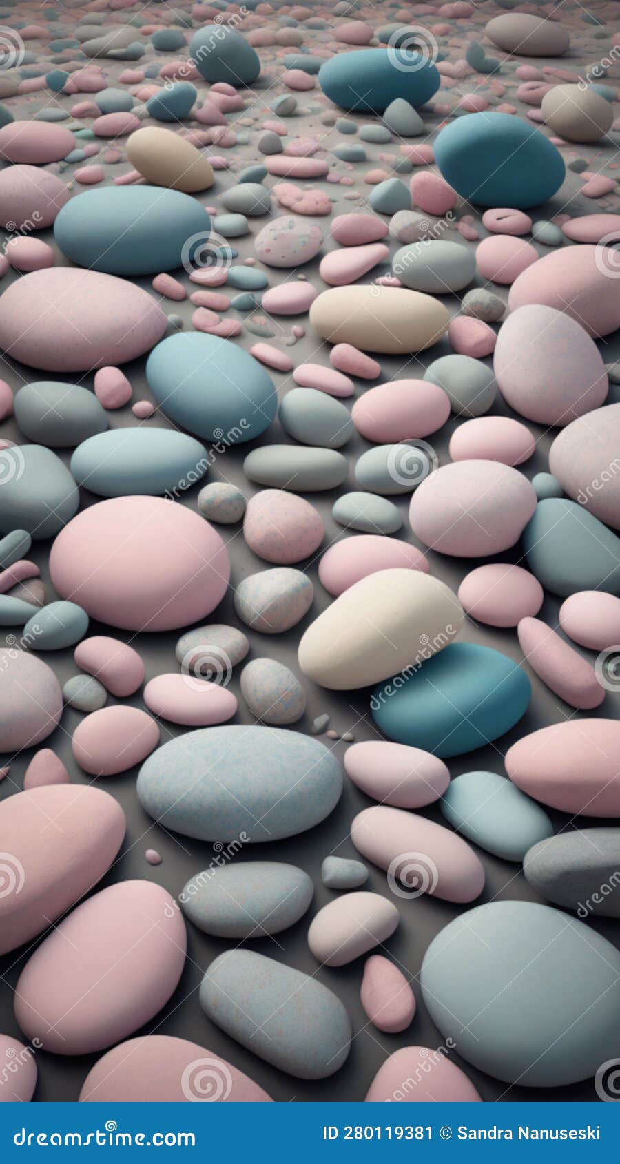 Pastel Rocks Laying on Simple Surface Stock Illustration - Illustration ...