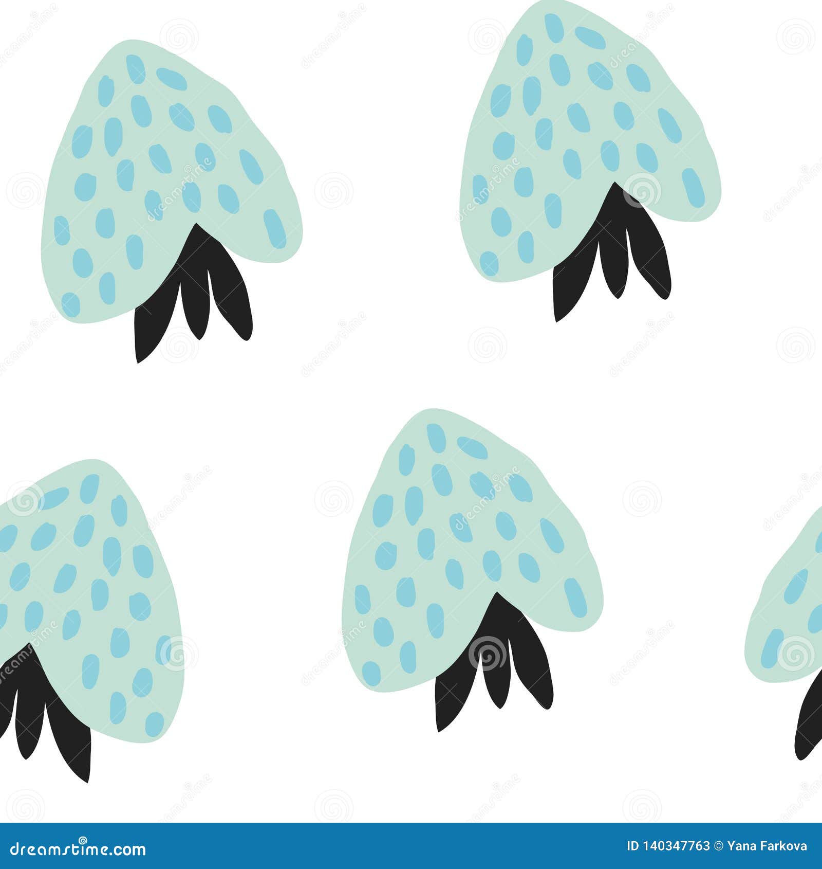 Pastel Seamless Pattern with Berries Stock Vector - Illustration of ...