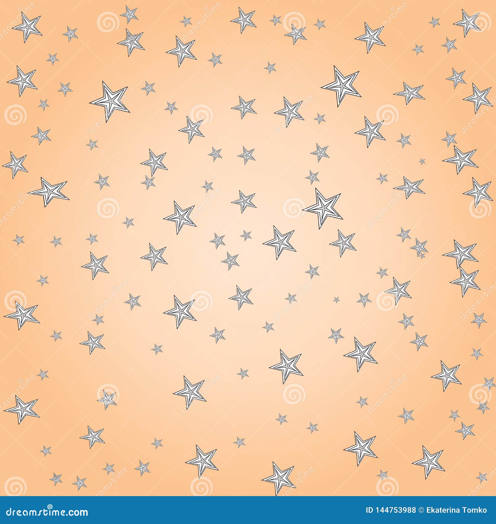 Pastel Simple Stars Cute Childish Pattern, Vector Stock Vector ...