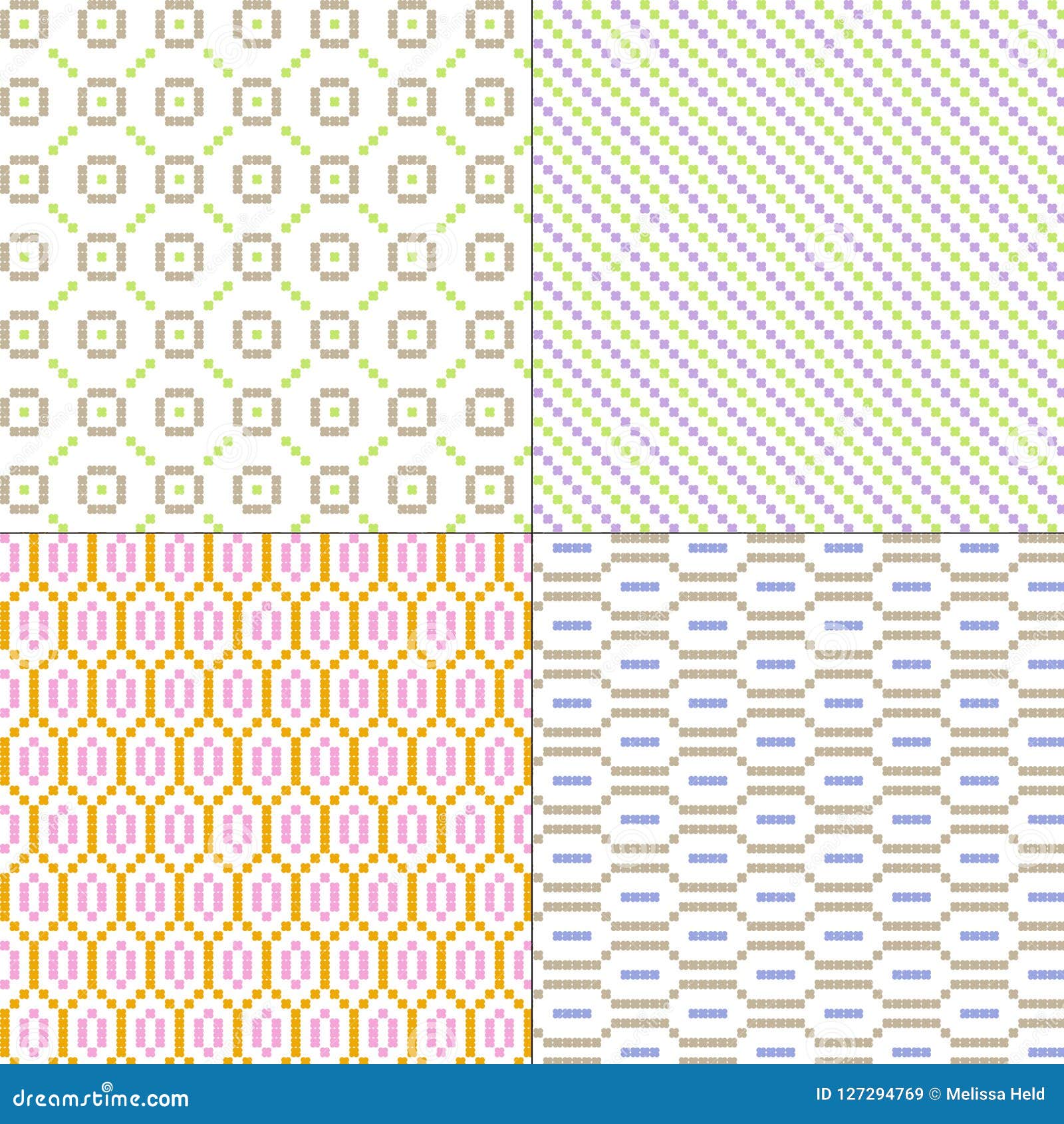 Pastel Small Geometric Vector Patterns Stock Illustration ...