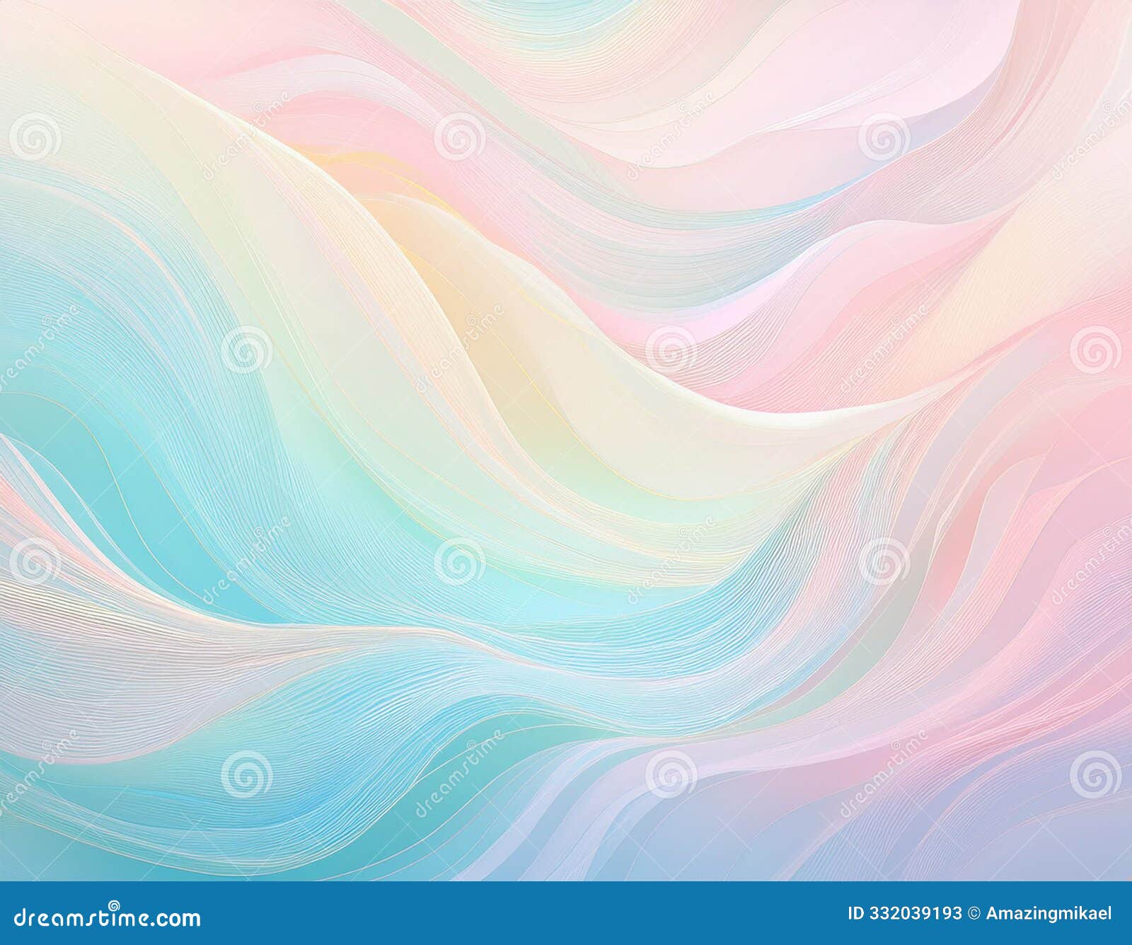 Pastel Soft Waves in Abstract Fluid Design Gentle, Calming Background ...