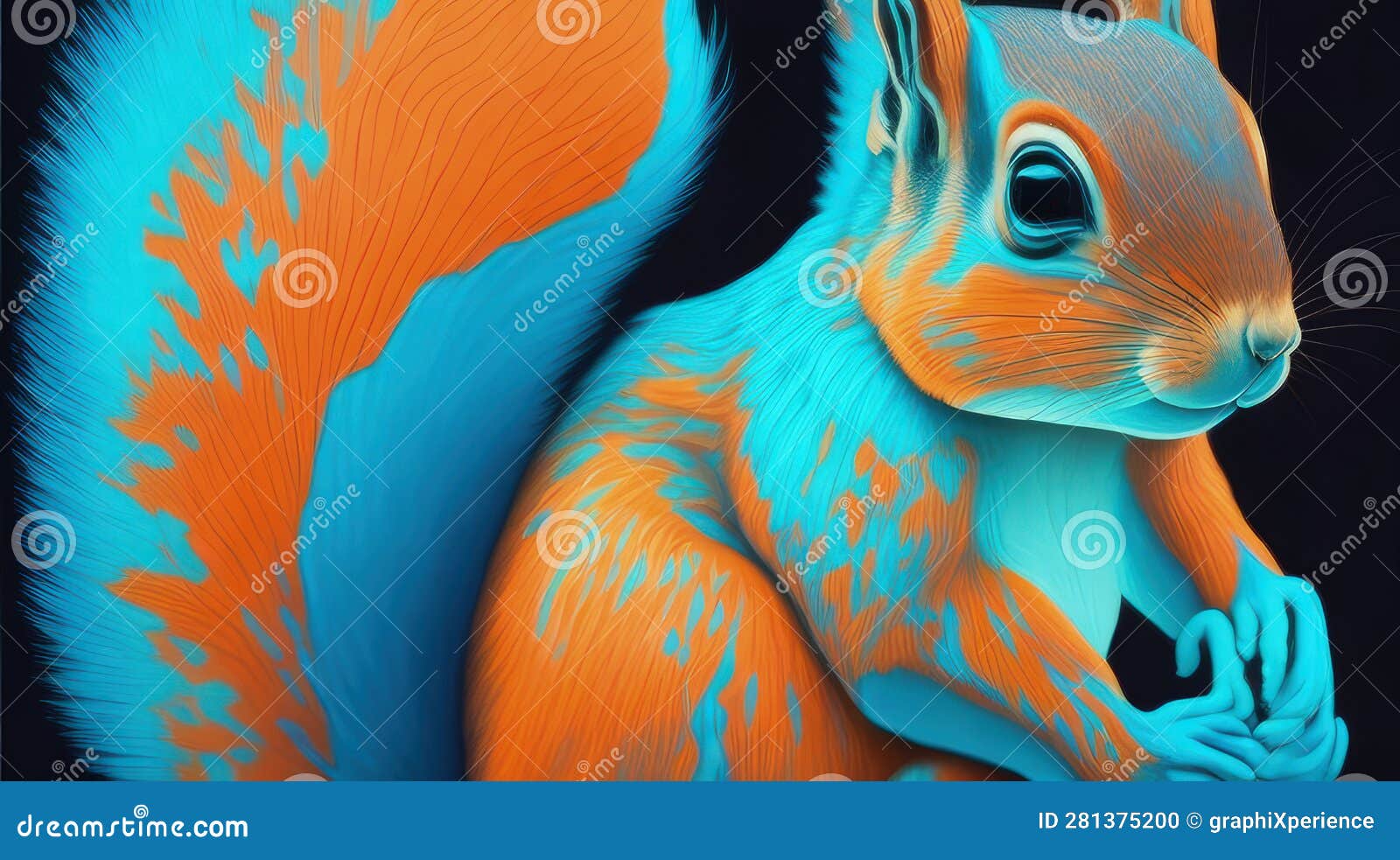 Pastel Squirrel Pop Painting Stock Illustration - Illustration of ...