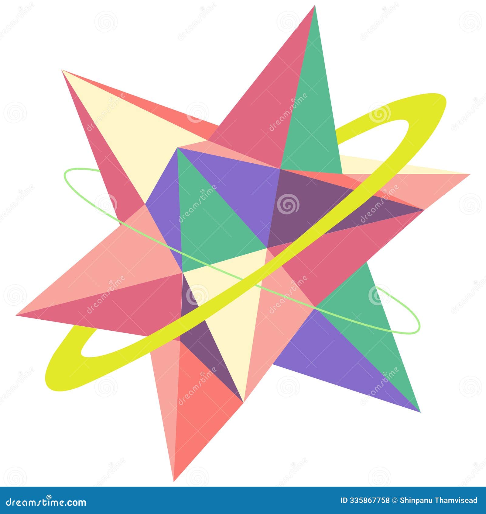 Pastel Star and Orbit Icon. Cartoon Illustration of Pastel Star Vector ...