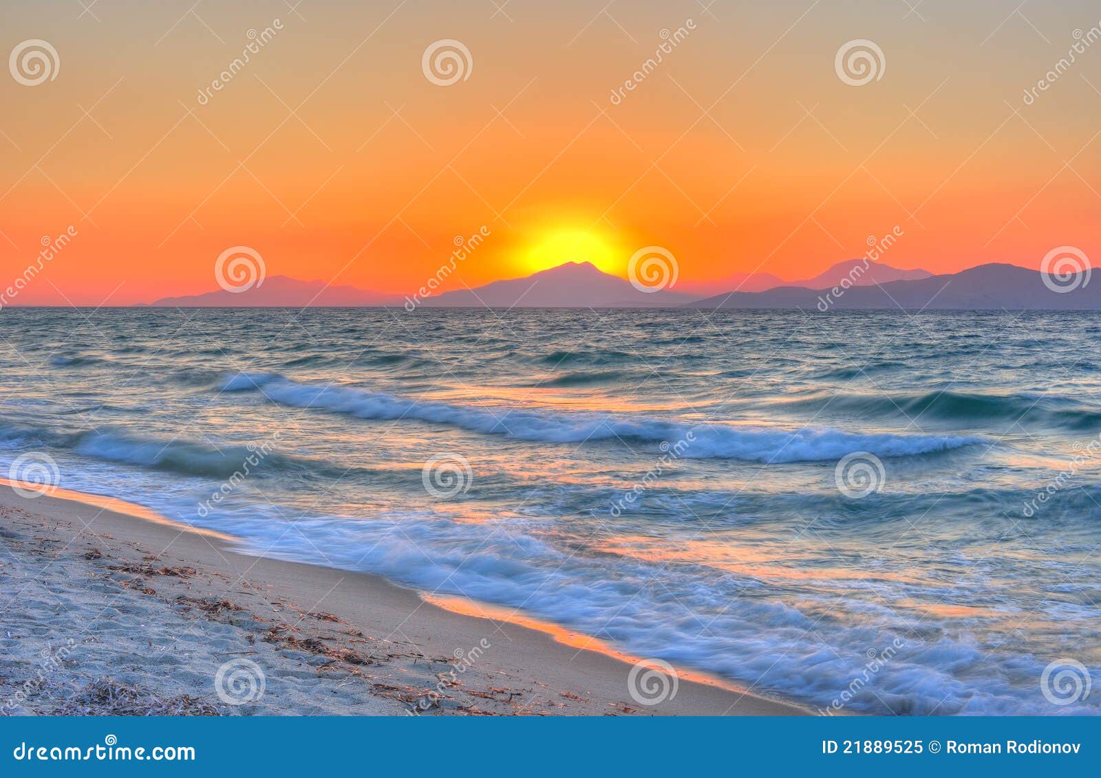 Pastel sunset stock image. Image of mountains, dusk, beach - 21889525