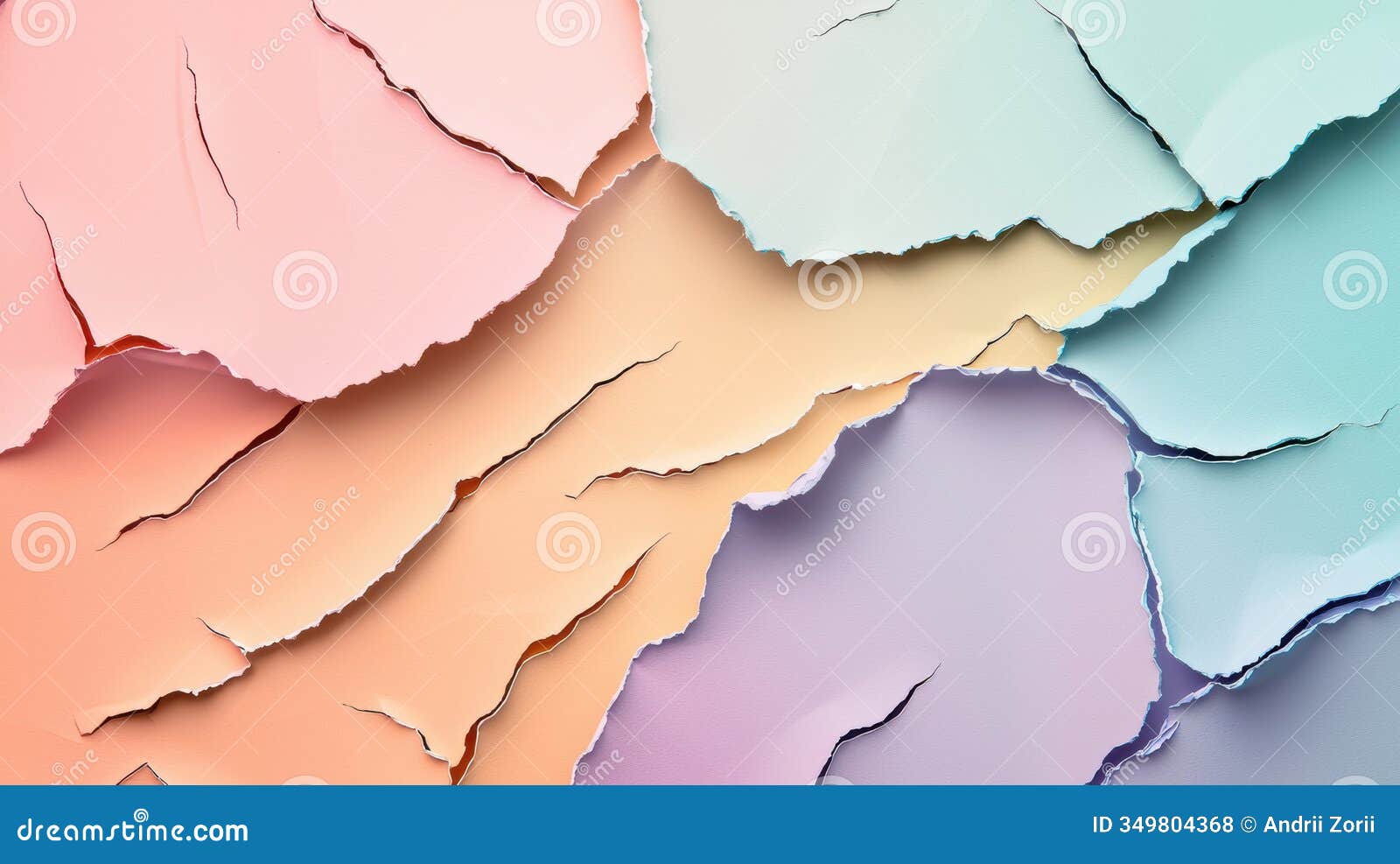 Pastel Torn Paper Background with Realistic Textures for Creative ...