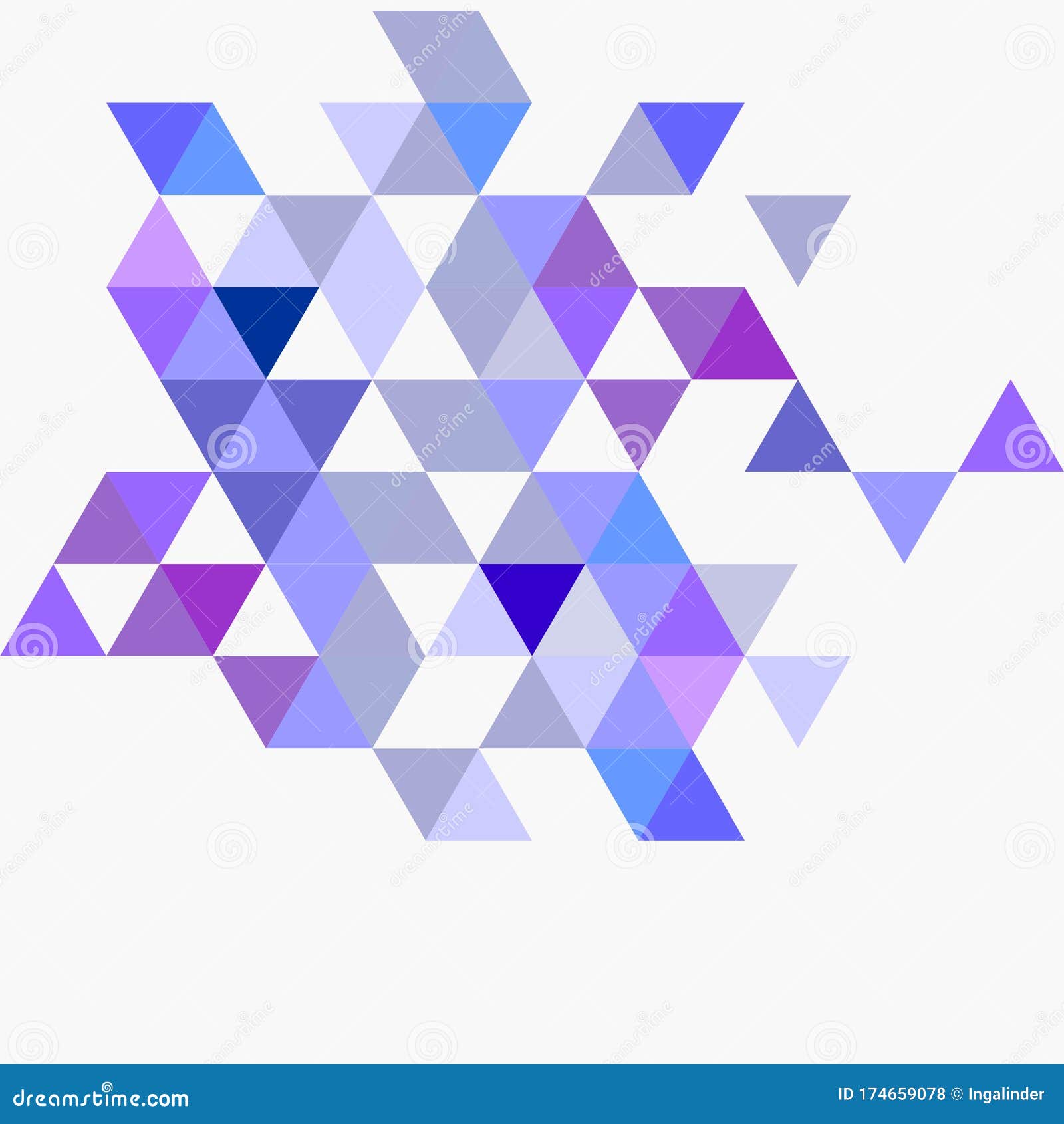 Pastel Triangle Blue Vector Background or Seamless Pattern. Stock ...