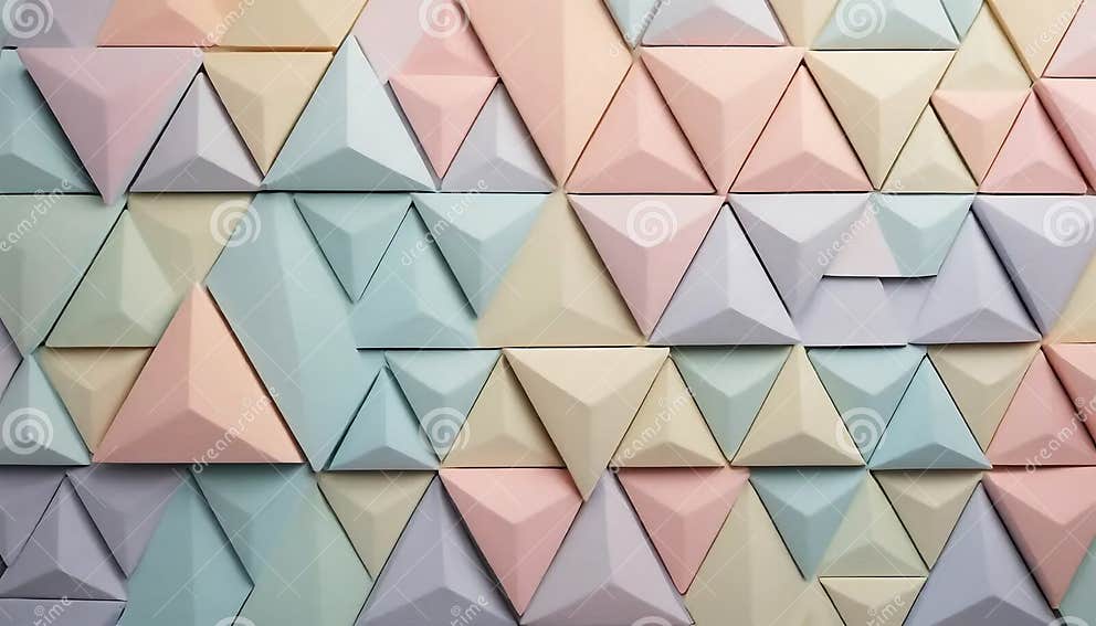Pastel Triangle Pattern Background - Abstract Geometric Texture Stock ...