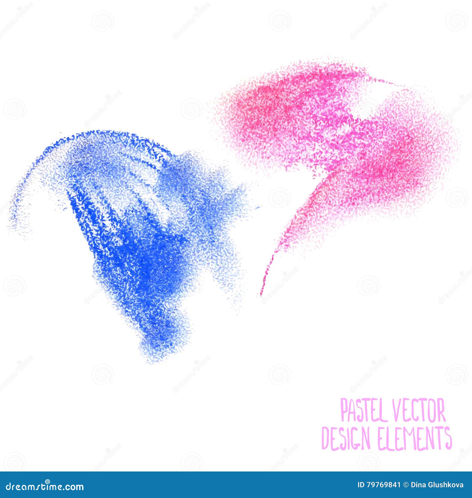 Pastel Vector Hand Drawn Abstract Elements Stock Vector - Illustration ...