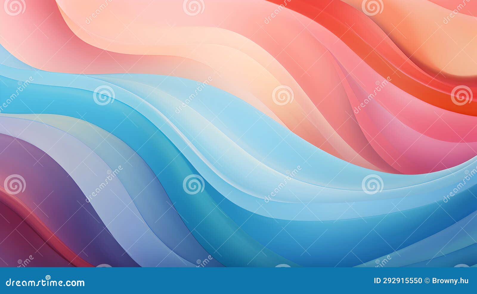 Pastel Waves Curves and Swirls for Background Stock Illustration ...