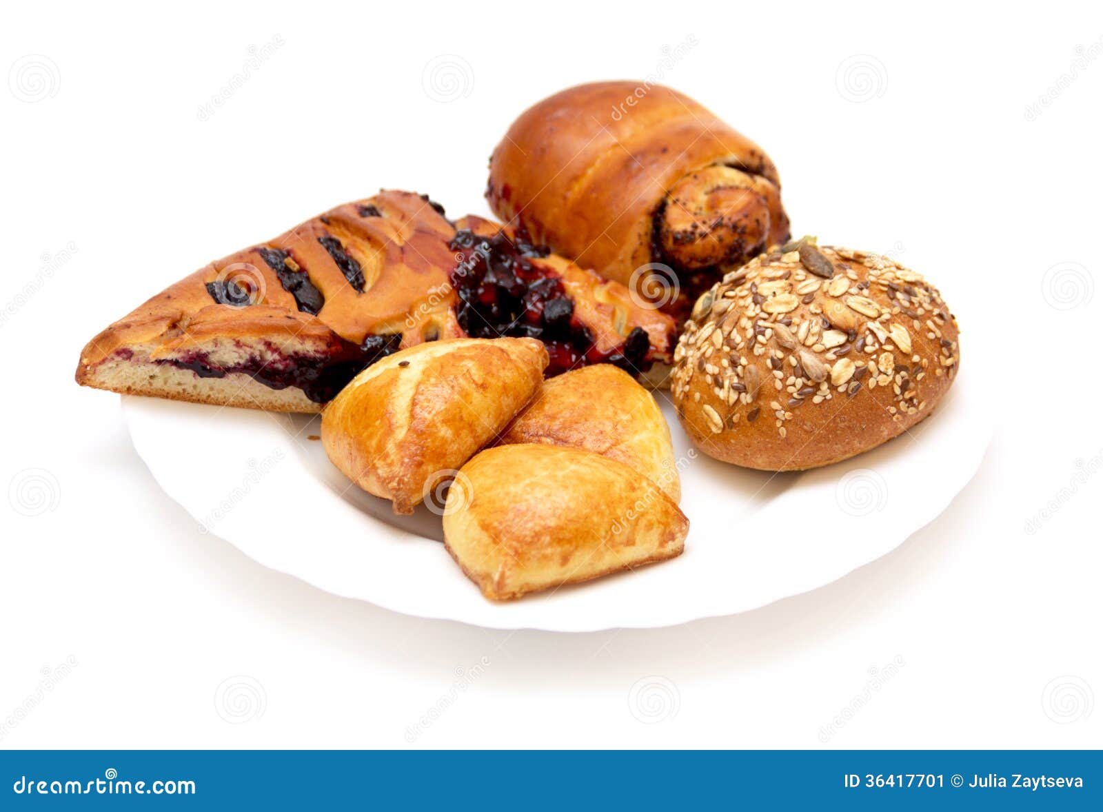 Pastel y bollos imagen de archivo. Imagen de nutritivo - 36417701