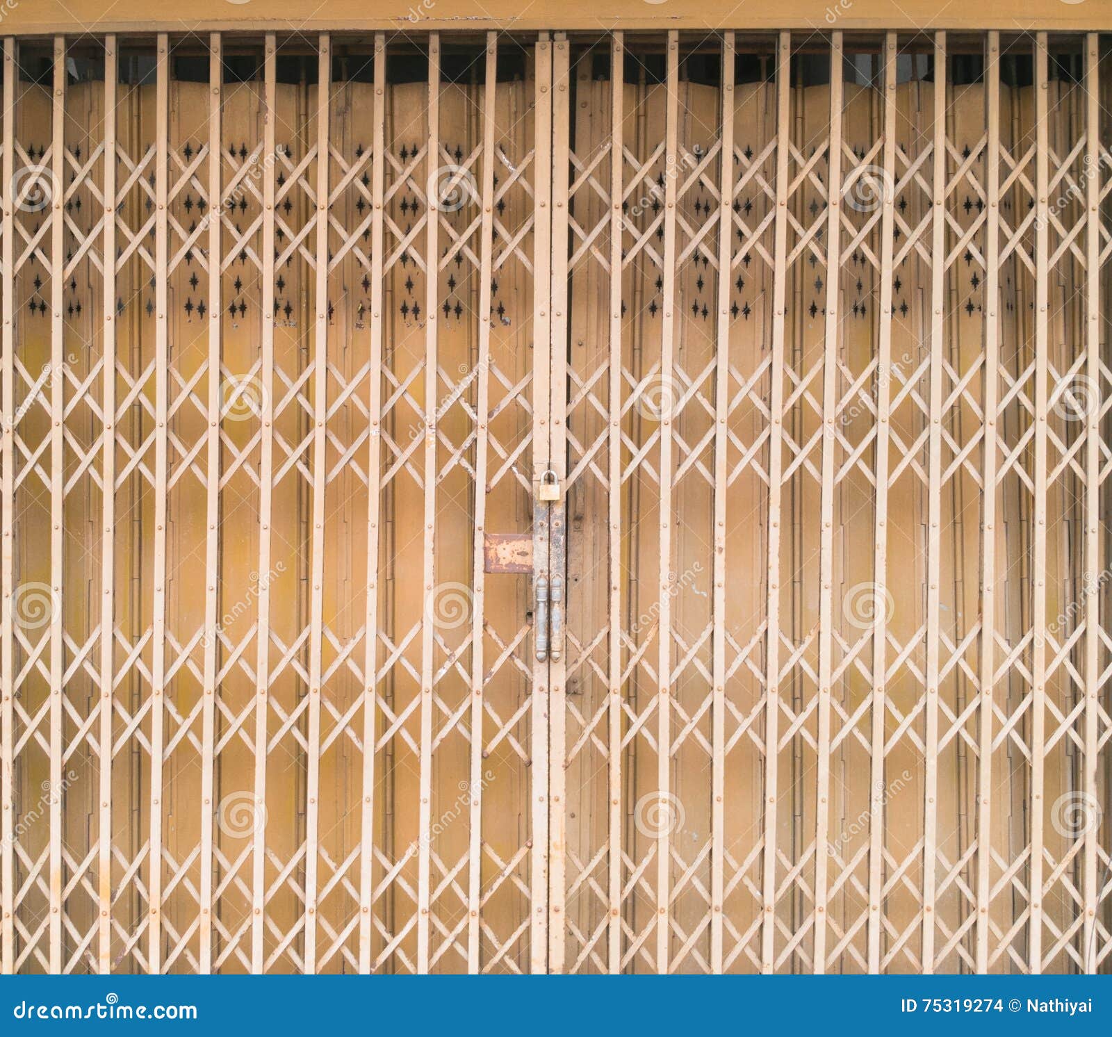 Pastel Yellow Steel Gate Texture Stock Photography | CartoonDealer.com ...