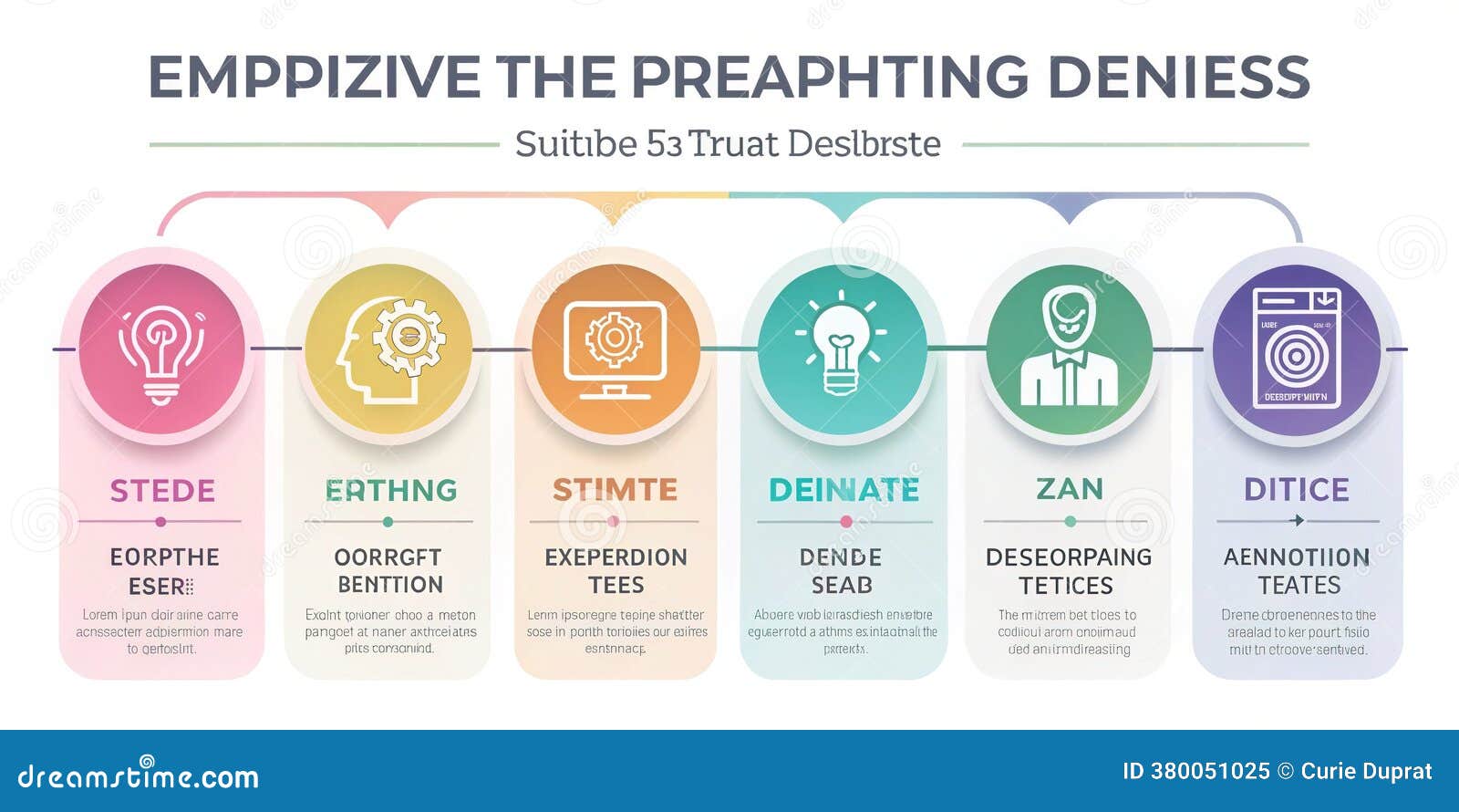 5 PastelColored Steps To Innovative Design Thinking A Visual Guide For ...