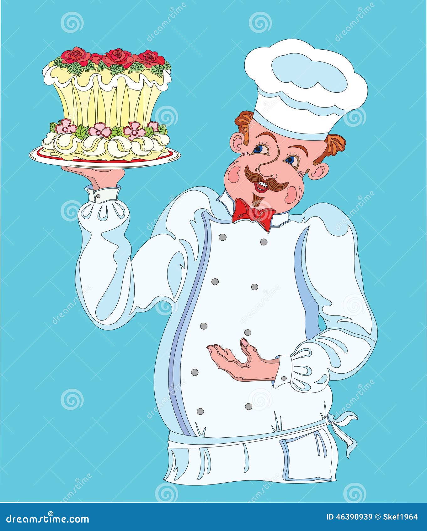 Pasteleiro ilustração do vetor. Ilustração de padaria - 46390939