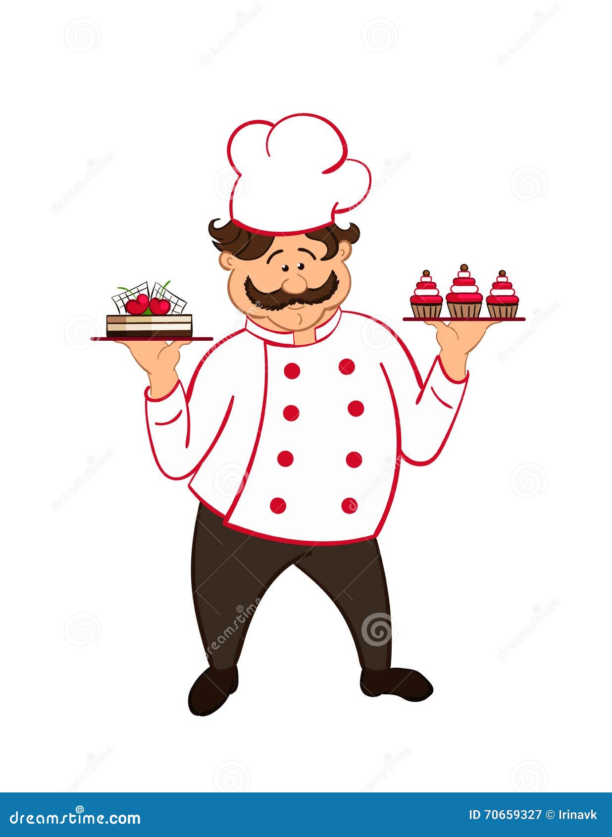 Pasteleiro Vetor ilustração do vetor. Ilustração de evento - 70659327