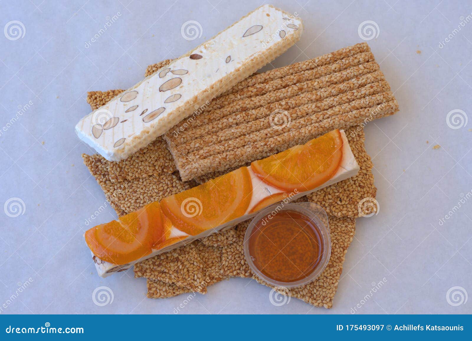 Pasteli with Sesame, Honey, Peanut . Stock Image - Image of isolated ...