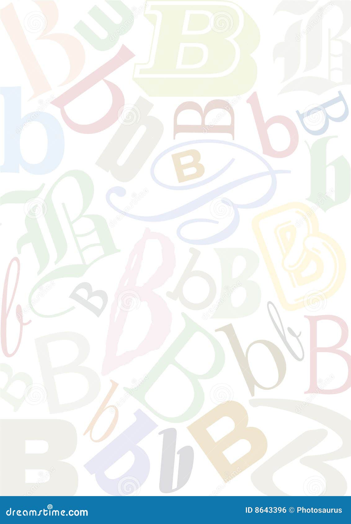 Pastell colored letter B stock vector. Illustration of promotion - 8643396