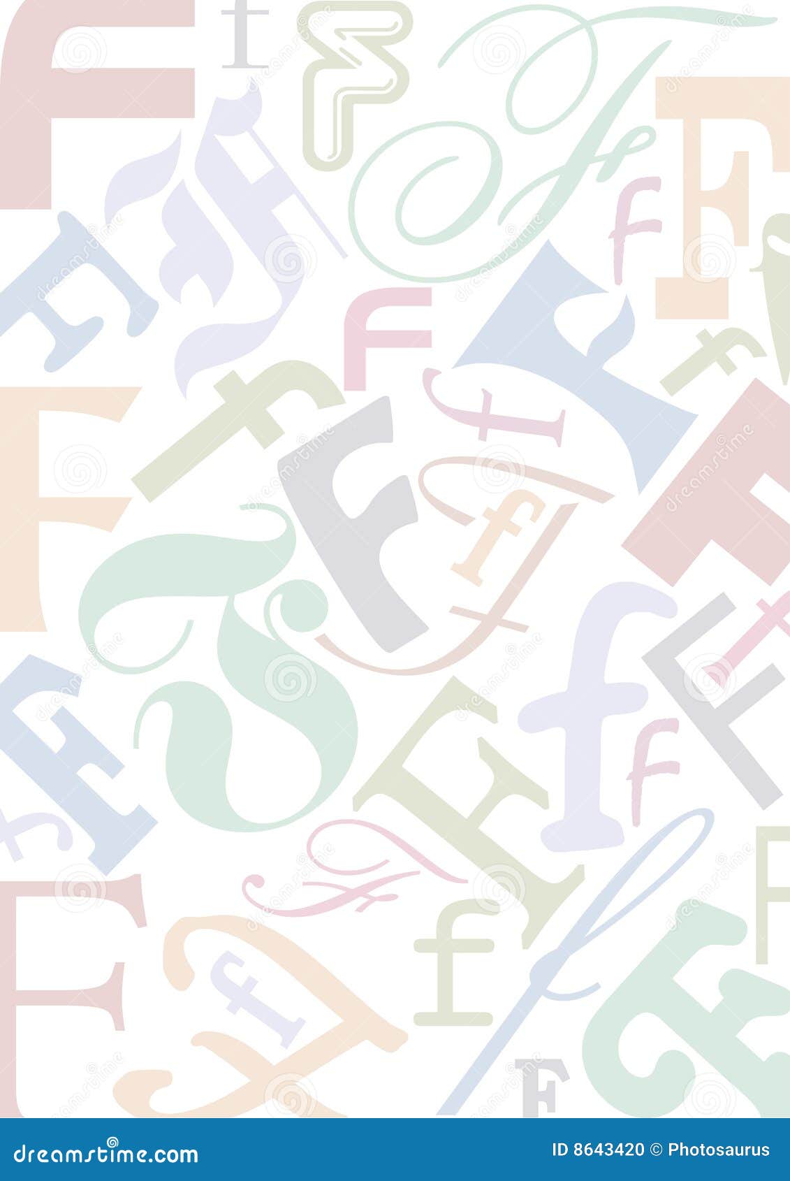 Pastell colored letter F stock vector. Illustration of colored - 8643420