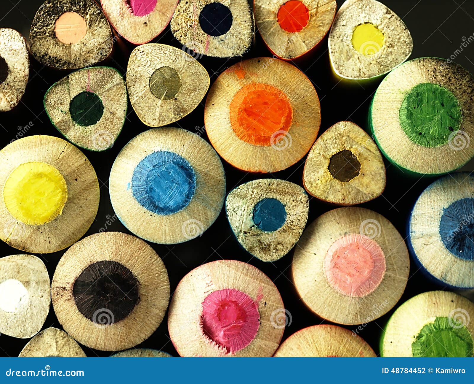 Pastelli Di Legno Variopinti Molto Attentamente Fotografia Stock ...