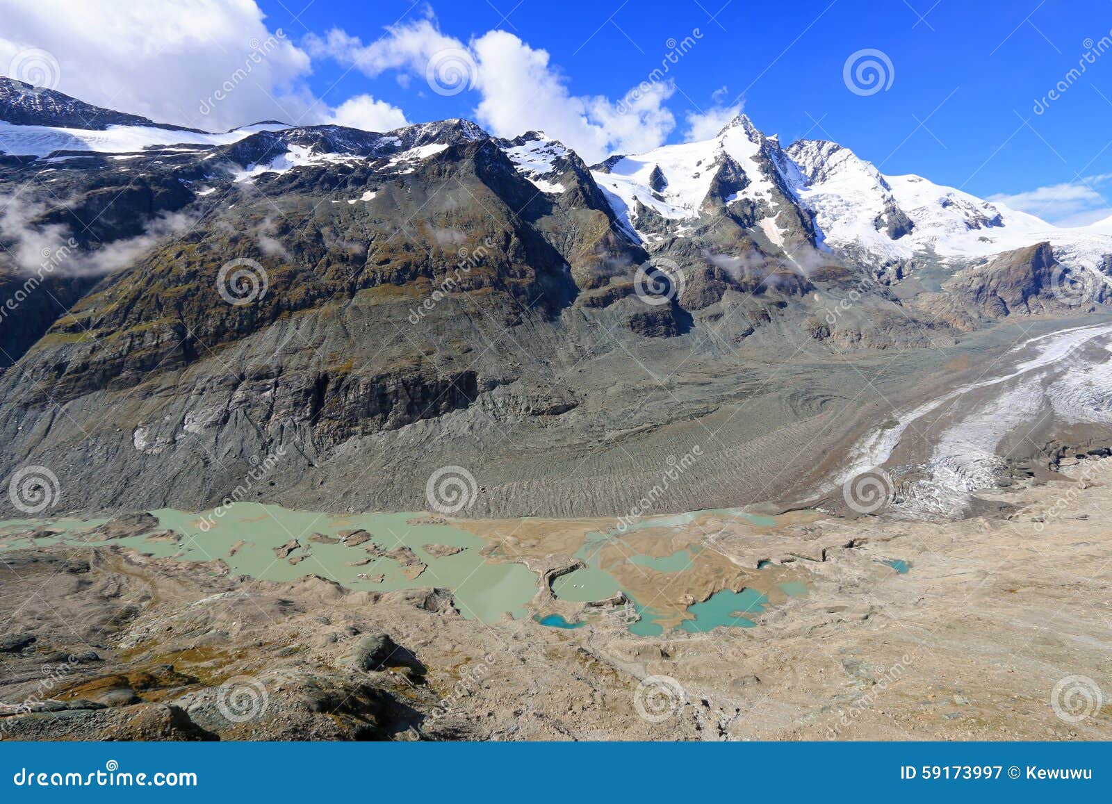 Pasterzegletsjer in Grossglockner in Oostenrijk Stock Afbeelding ...